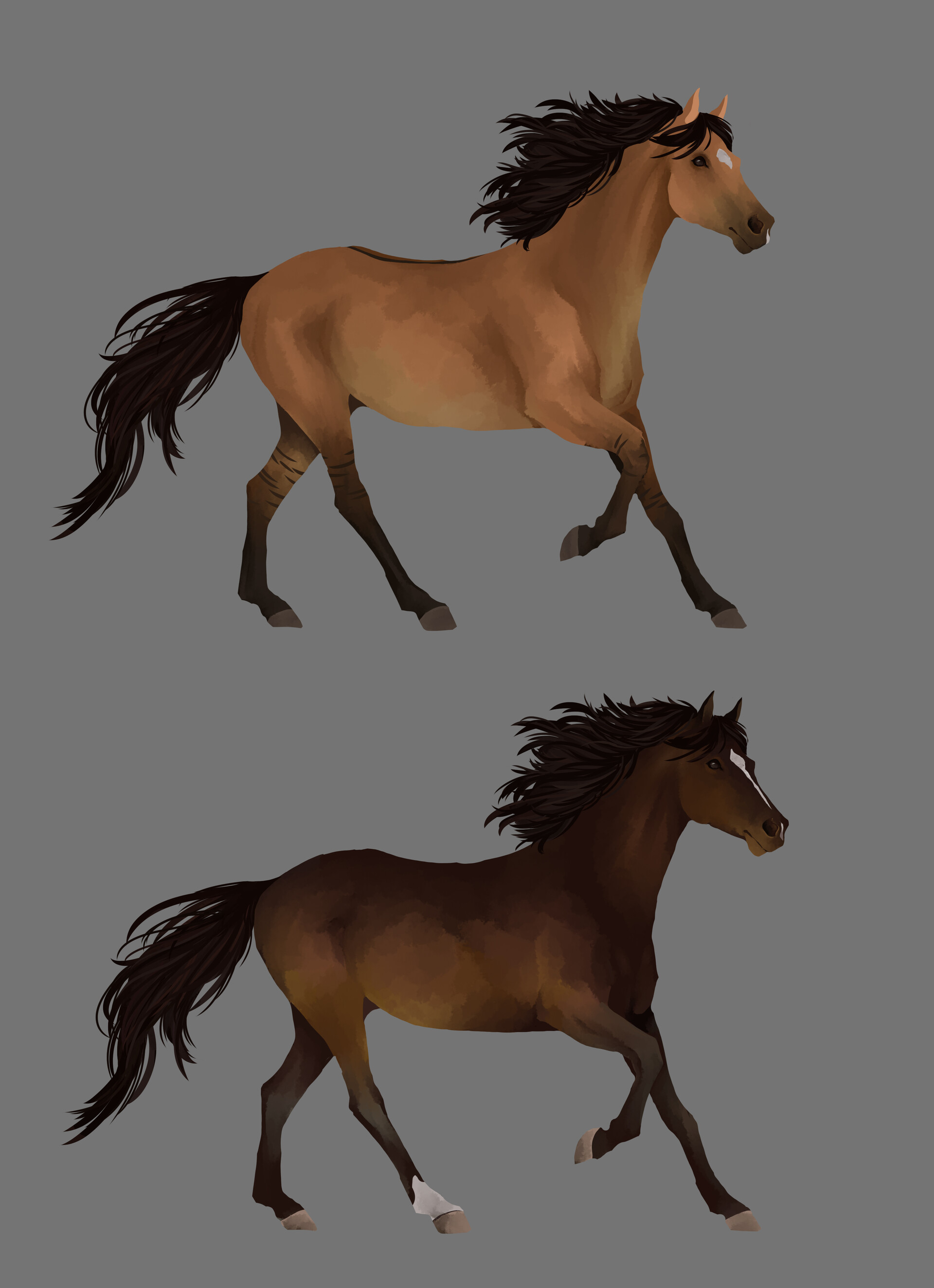 ArtStation - Manas- Horse Color Explorations
