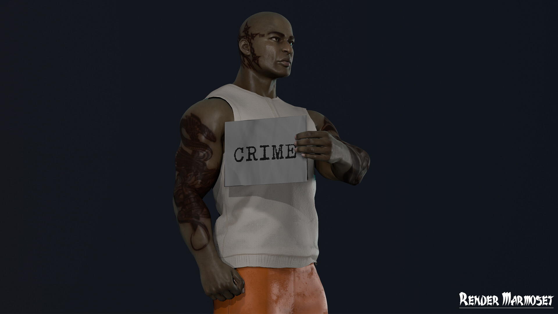 "SDKwarrior" - Criminal 3d low poly game ready
