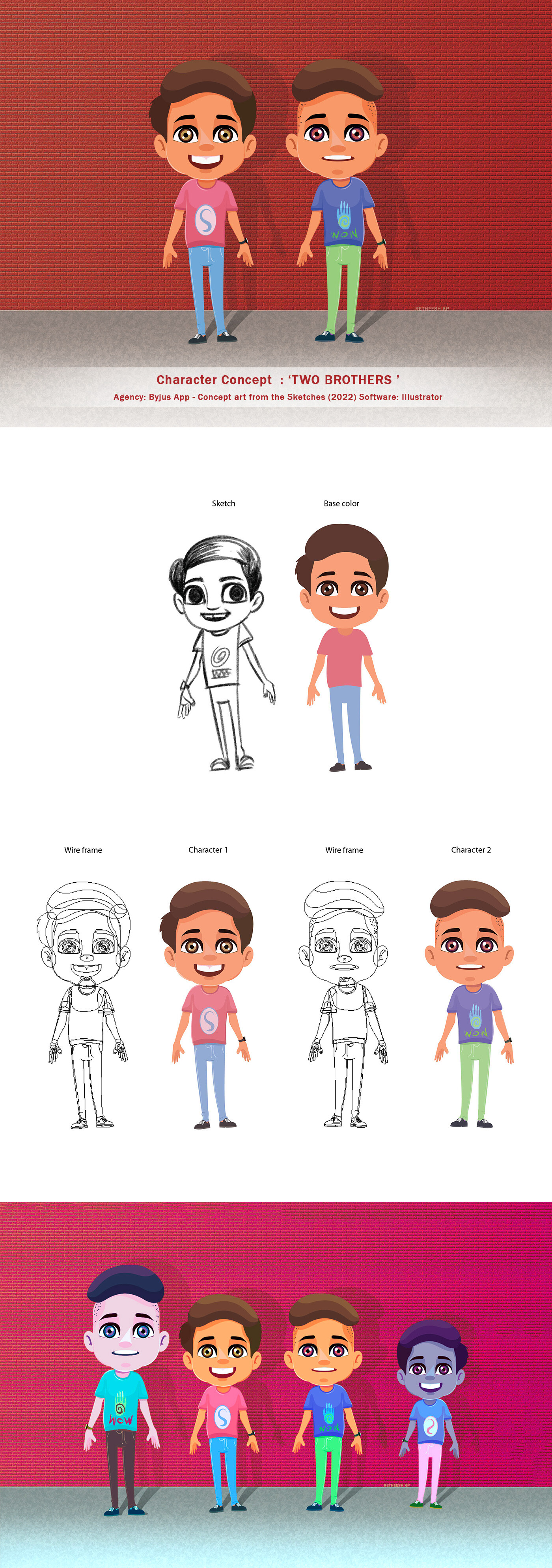 ArtStation - Two brothers -character design from scratches