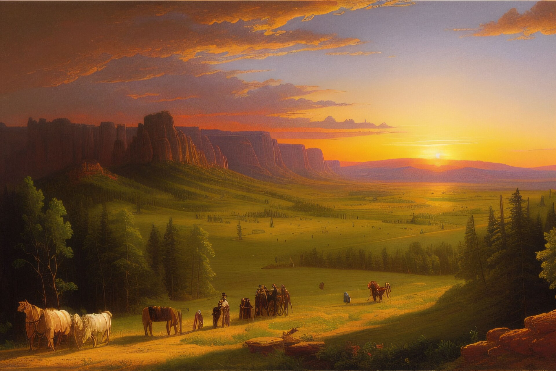 ArtStation - [AI] Breathtaking panorama of the american frontier