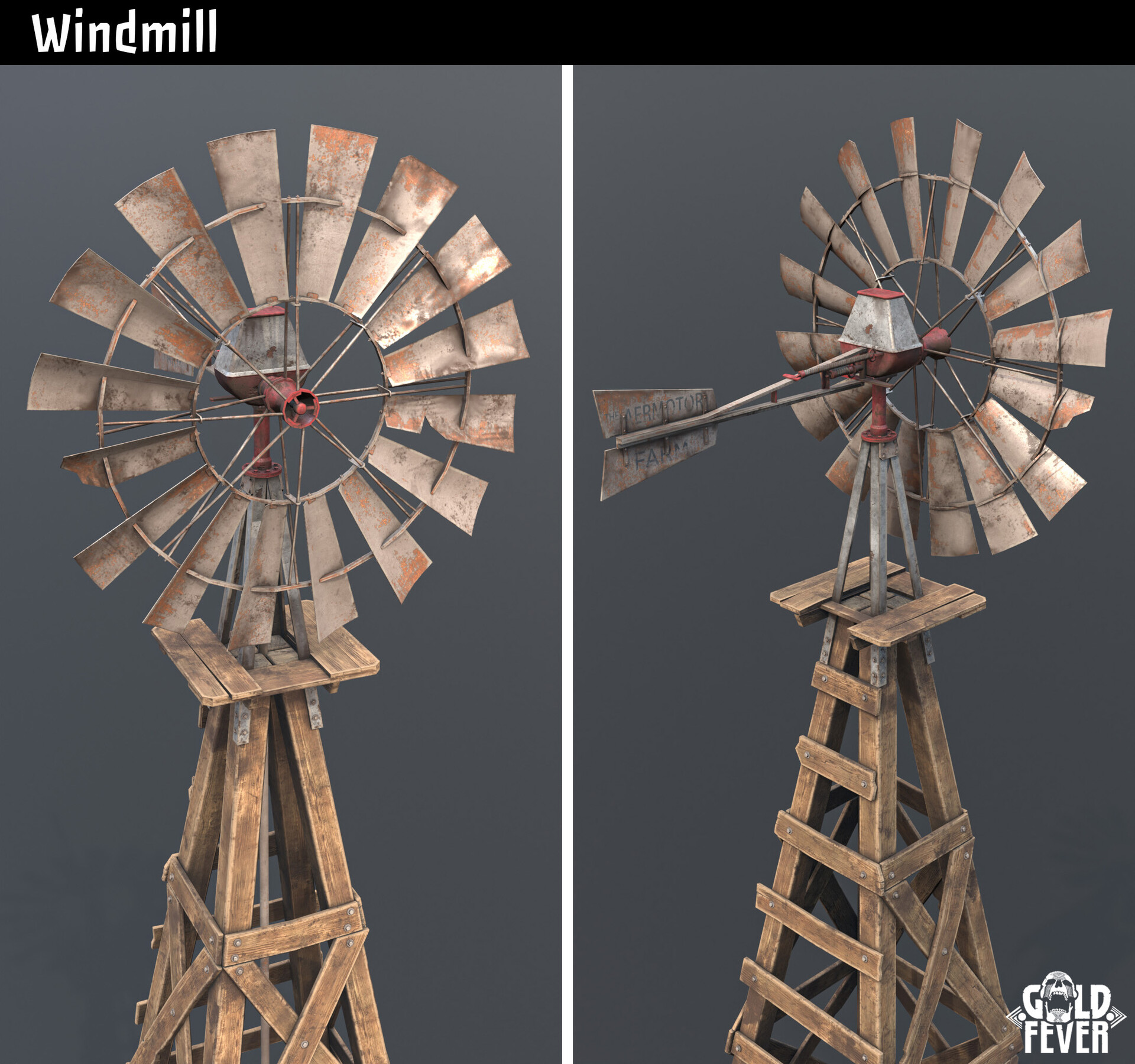 ArtStation - Windmill - Gold Fever game prop