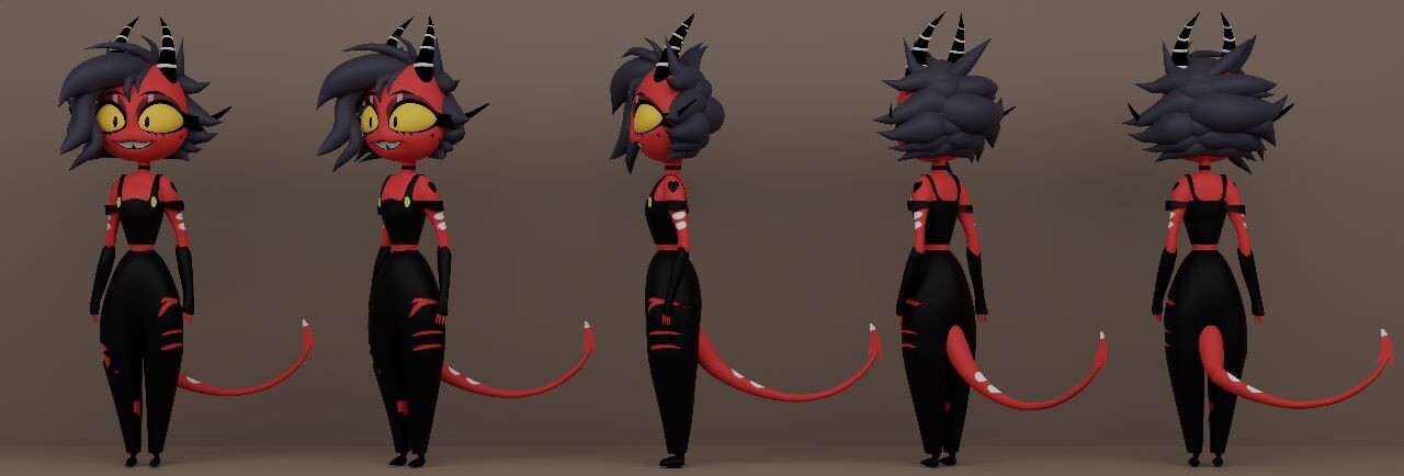 Loona Helluva Boss 3d Model