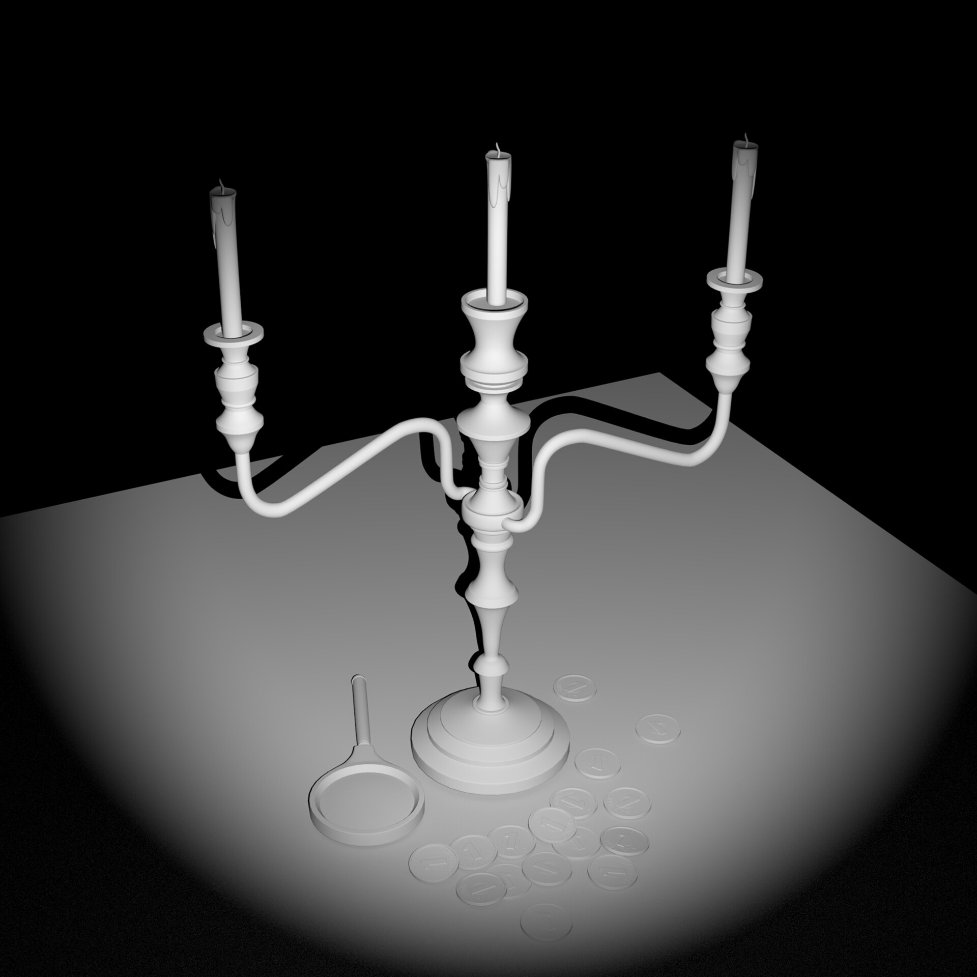 ArtStation - 3D Candle Stand