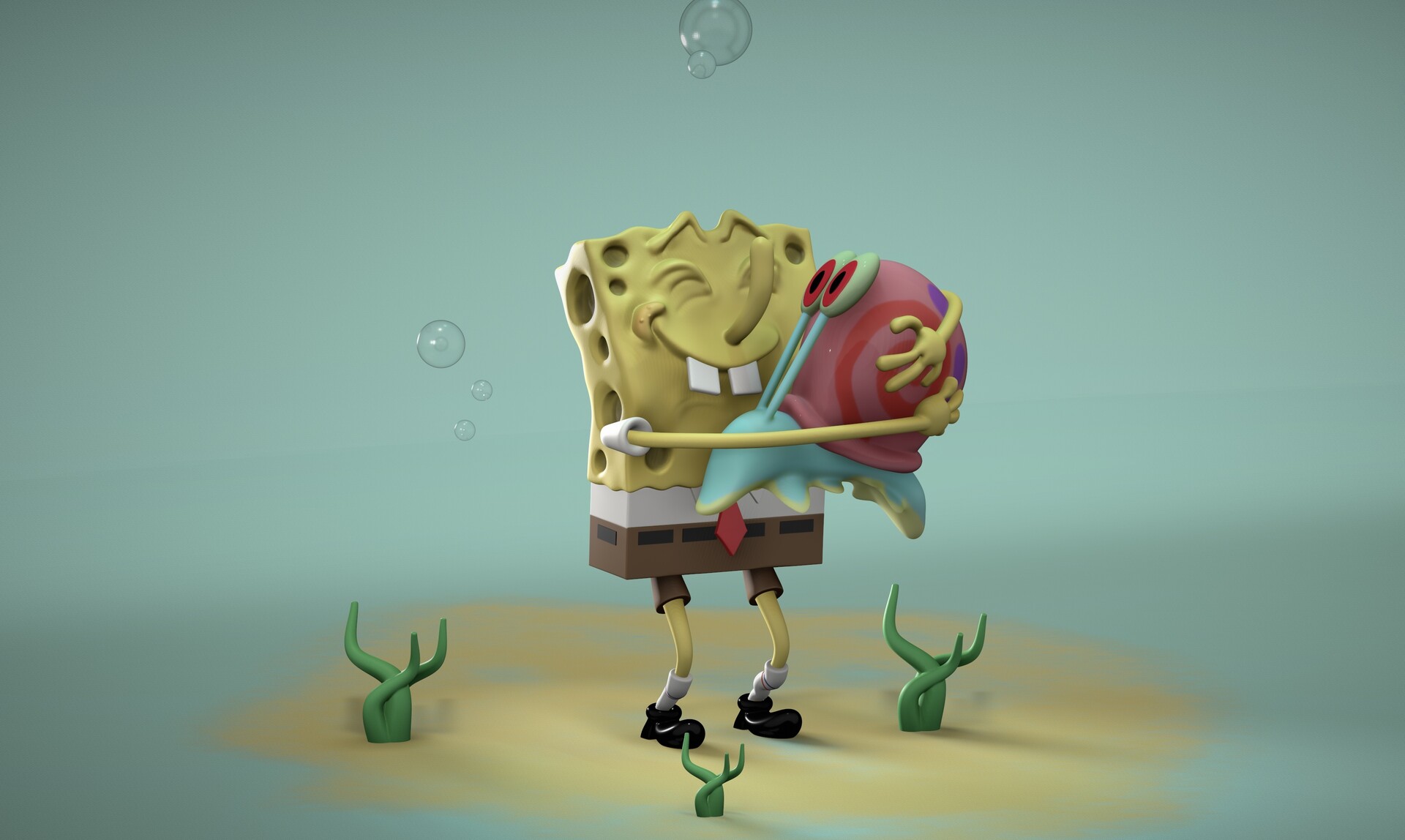 ArtStation - 3D Gary Spongebob