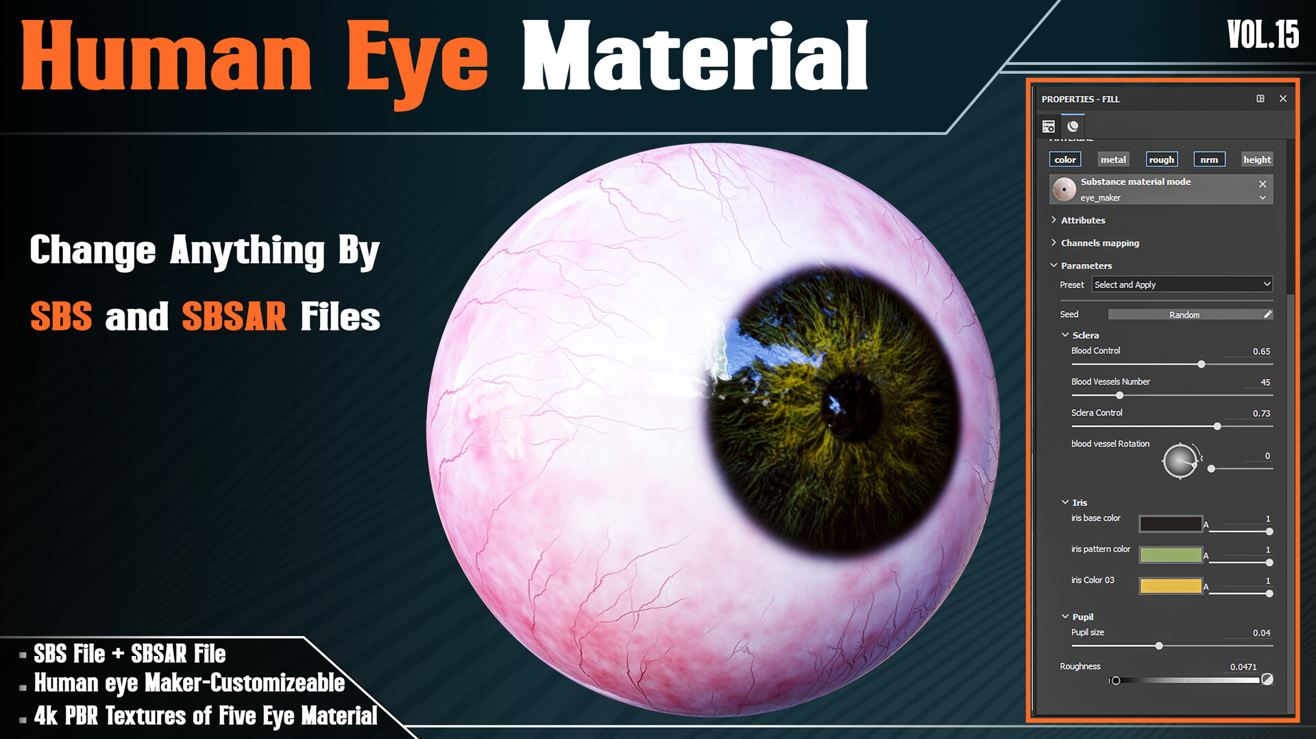 human eye pbr texture