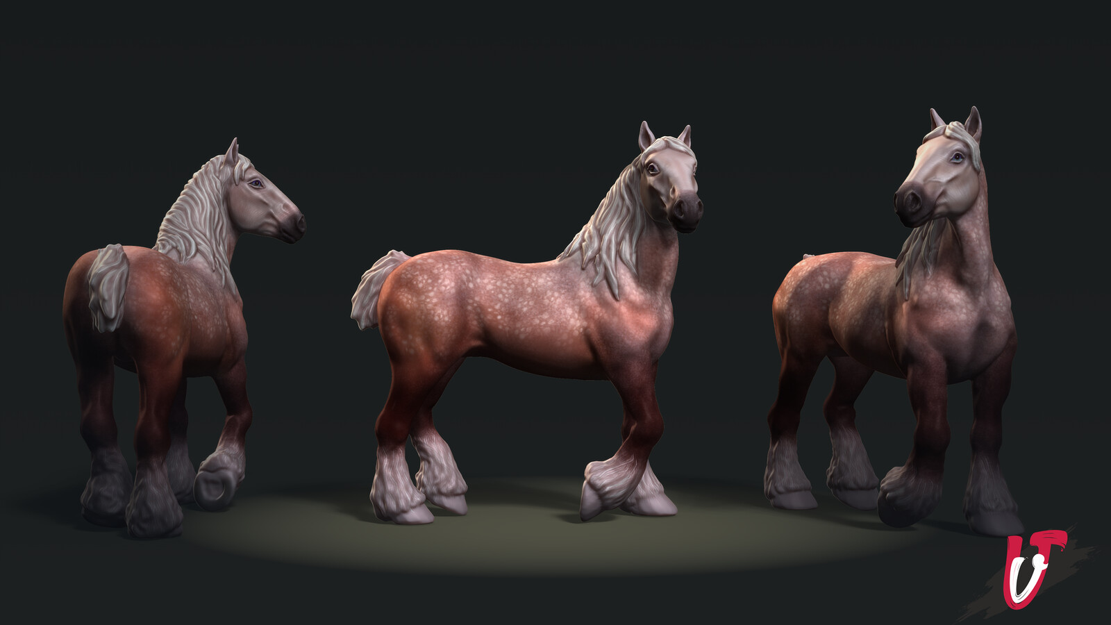Vishnu vanshi Arts - Stylized horse 3D model