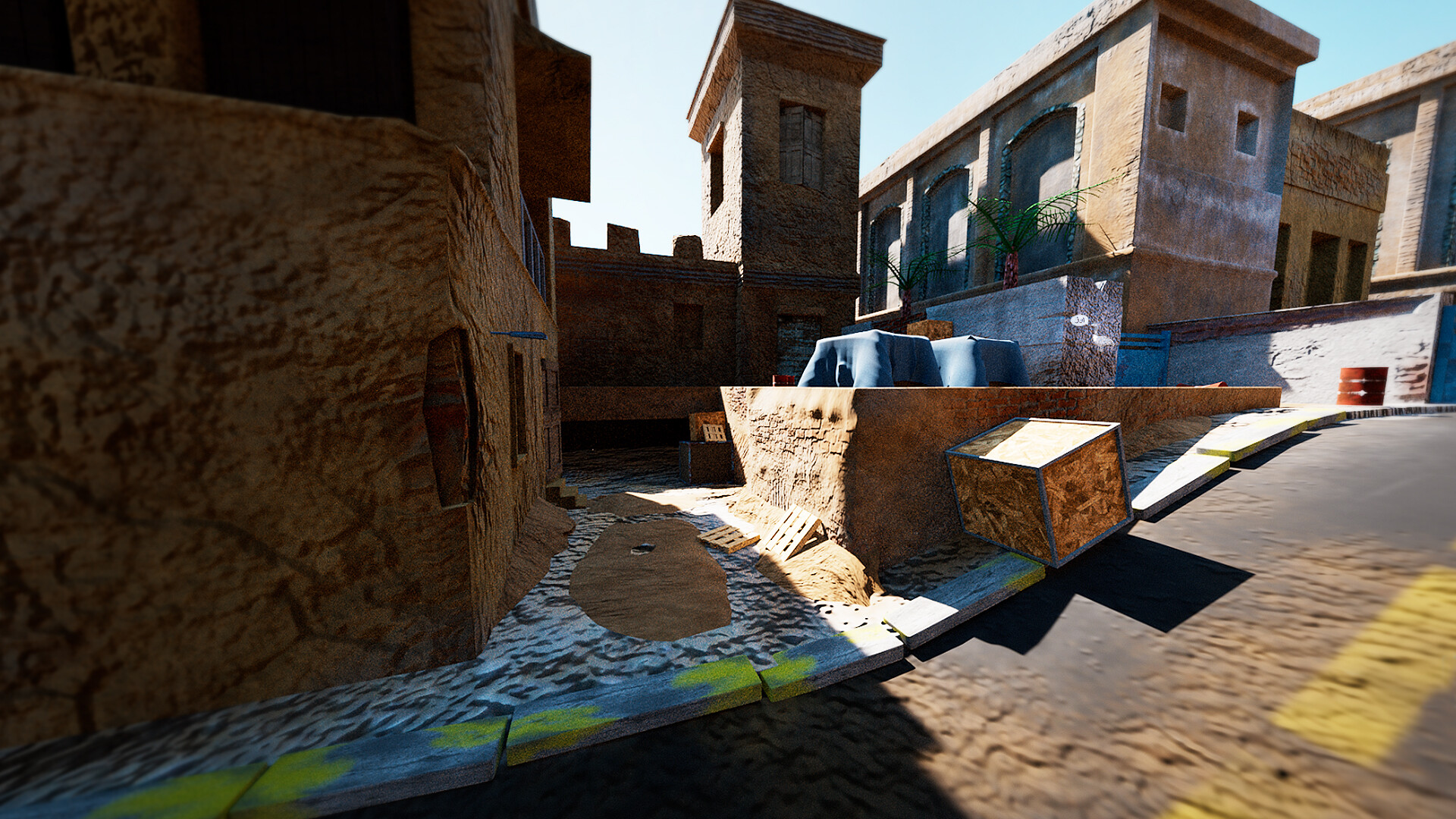 ArtStation - COUNTER STRIKE - DUST 2 - BOMB SITE A