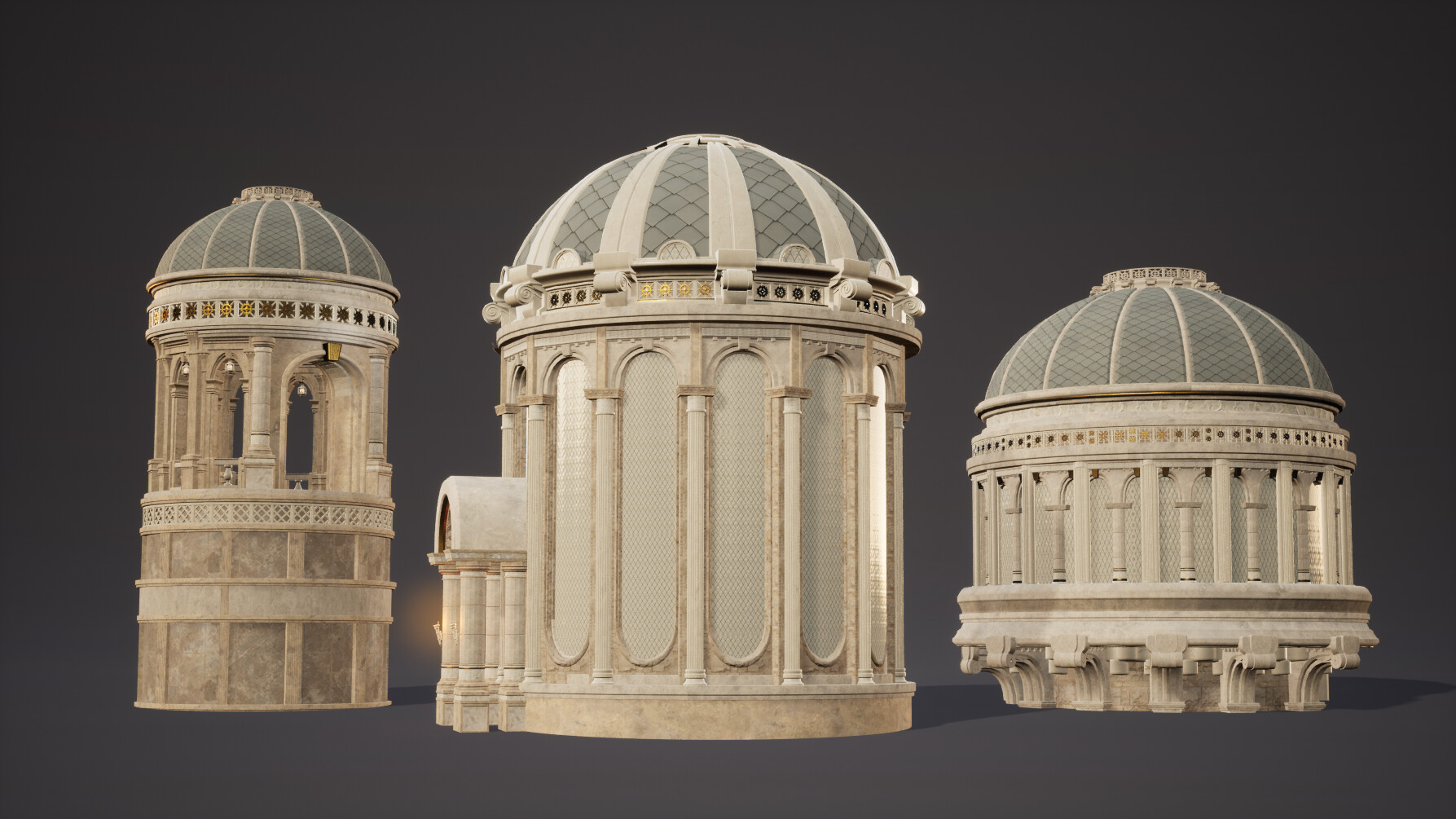 Jade Dufour - Greek Architecture - Asset Breakdown and Level-Art