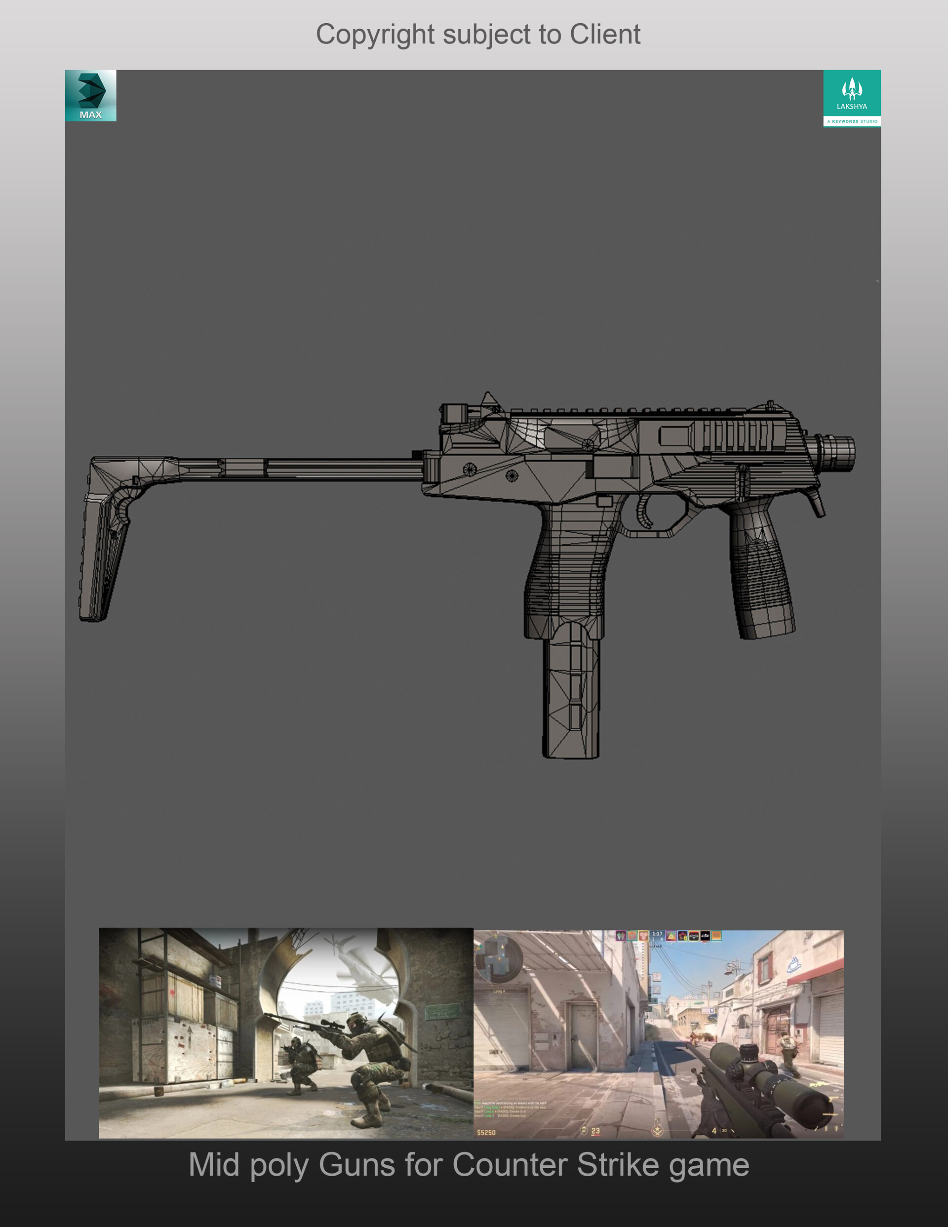 ArtStation - Mid poly Guns for Counter Strike game