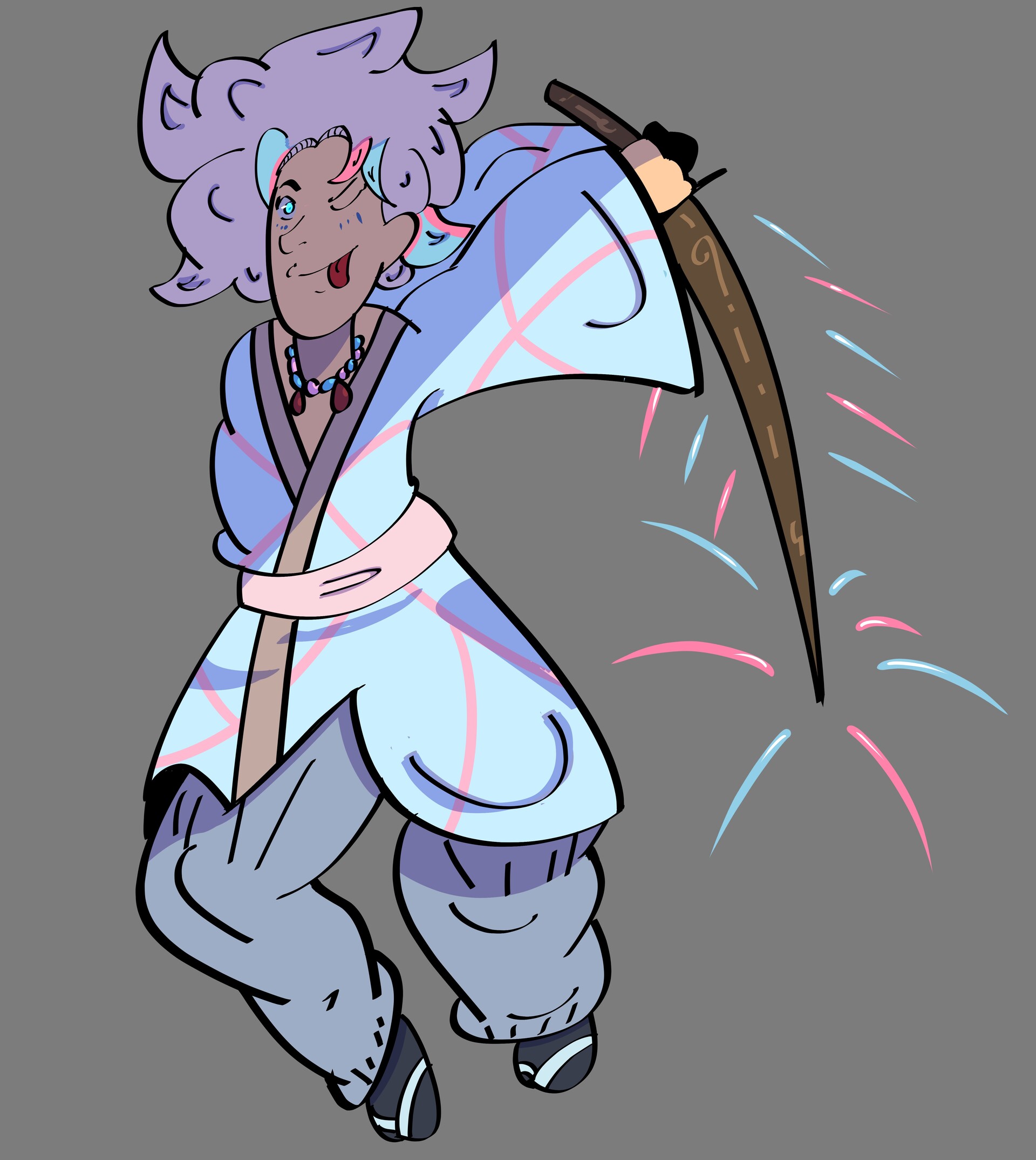 ArtStation - AOI TADASHI! My friend’s Demon Slayer character 😂