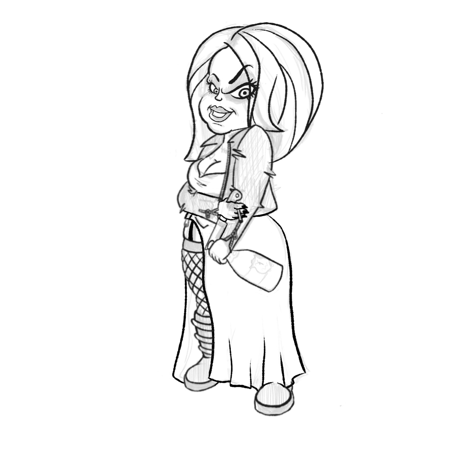 tiffany chucky coloring page