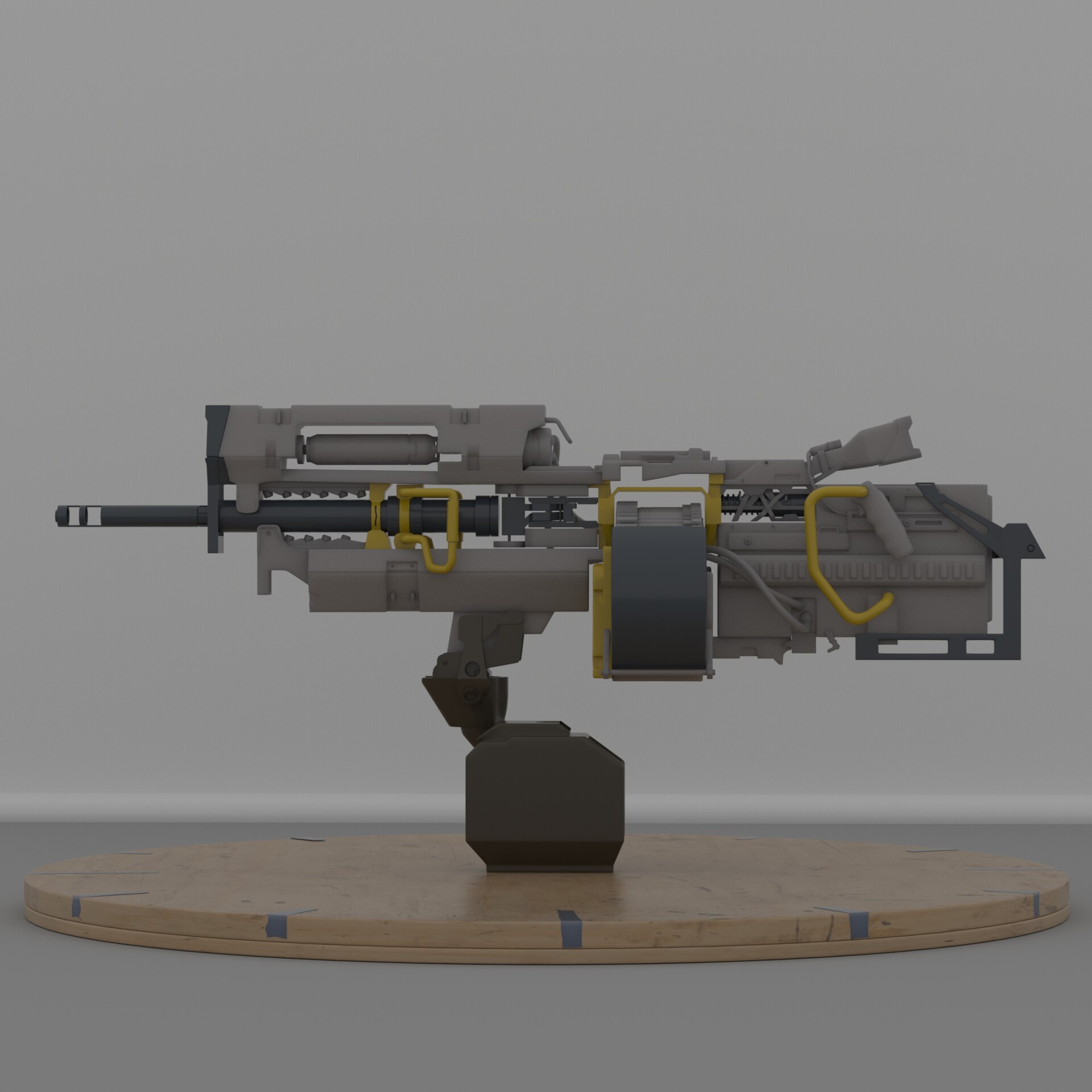 ArtStation - Militech Mk.31 Defender HMG Cyberpunk WIP