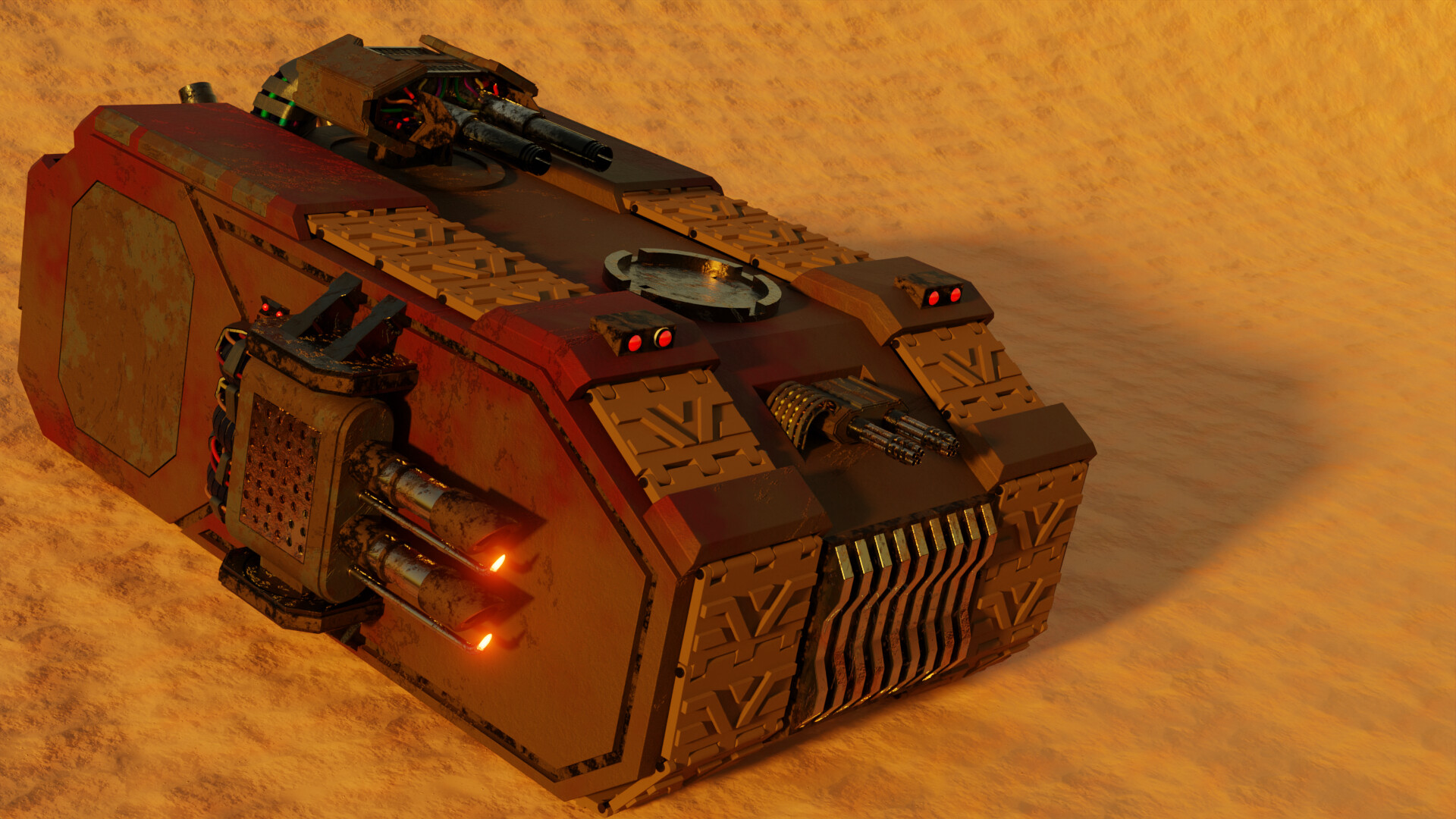 ArtStation - Battered Land raider.