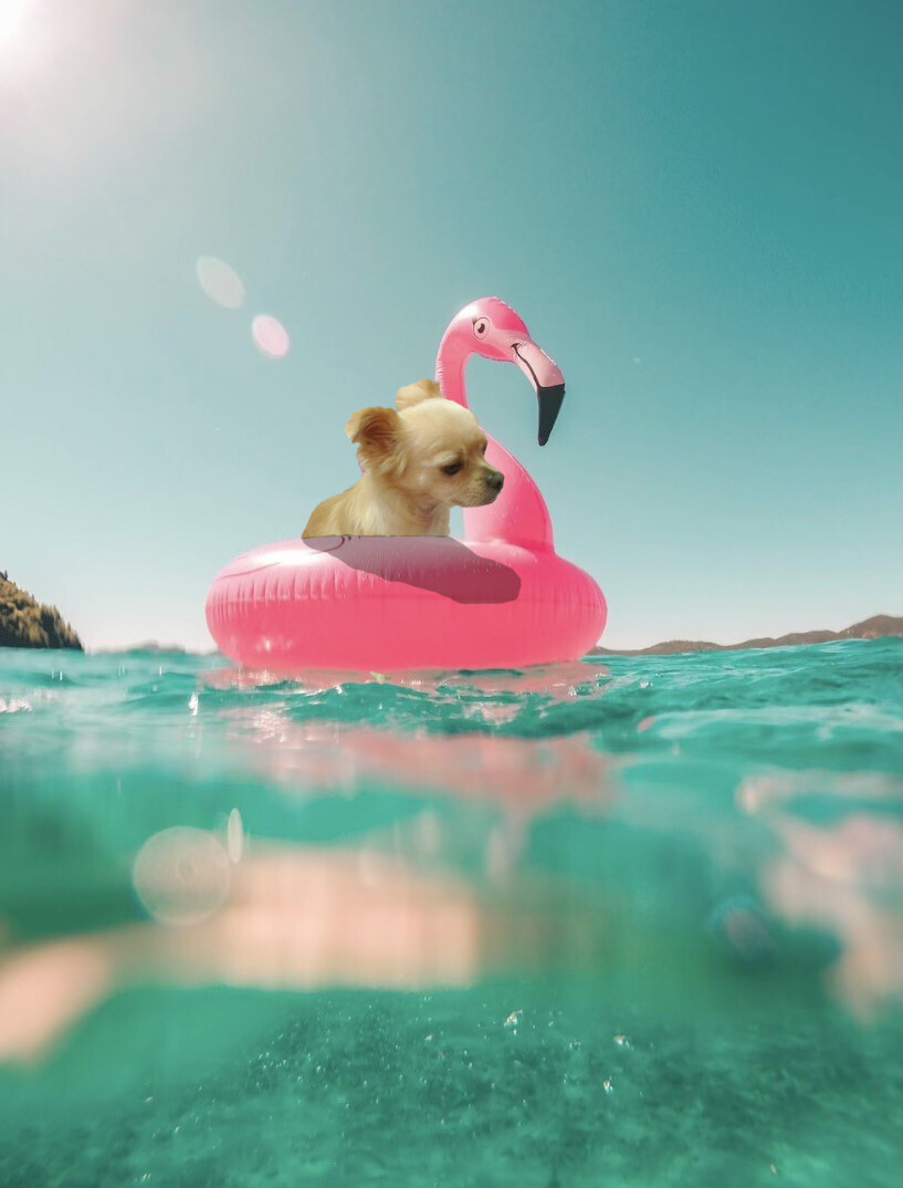 ArtStation - My dog on a floatie