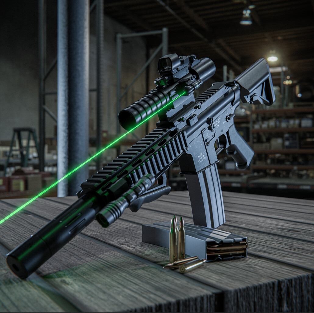 ArtStation - M4 Carabine game asset