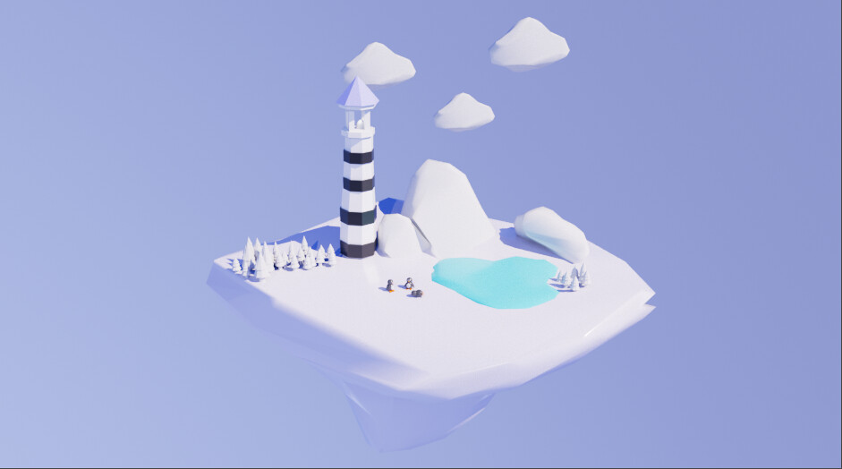 ArtStation - Low poly Island