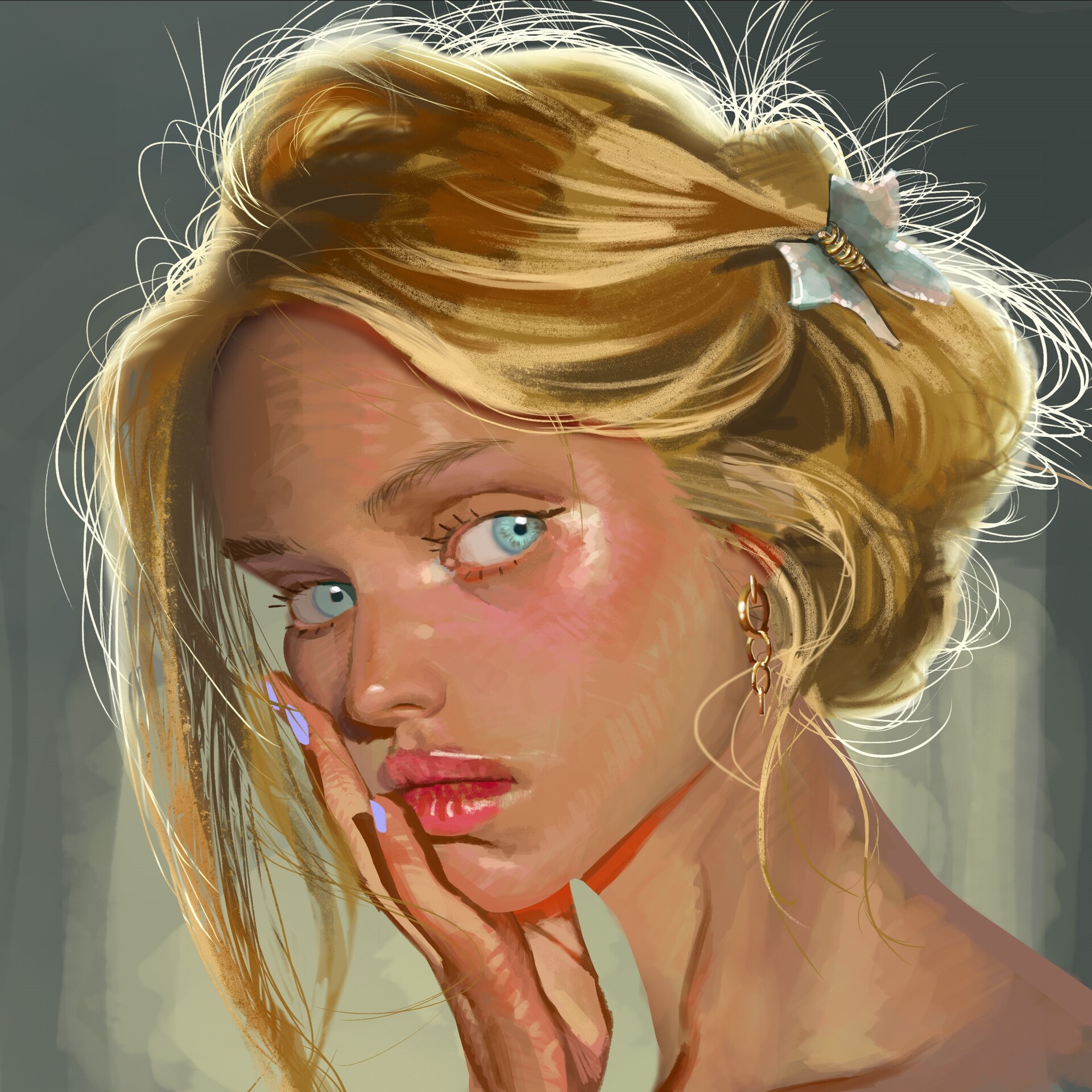 ArtStation - girl on light