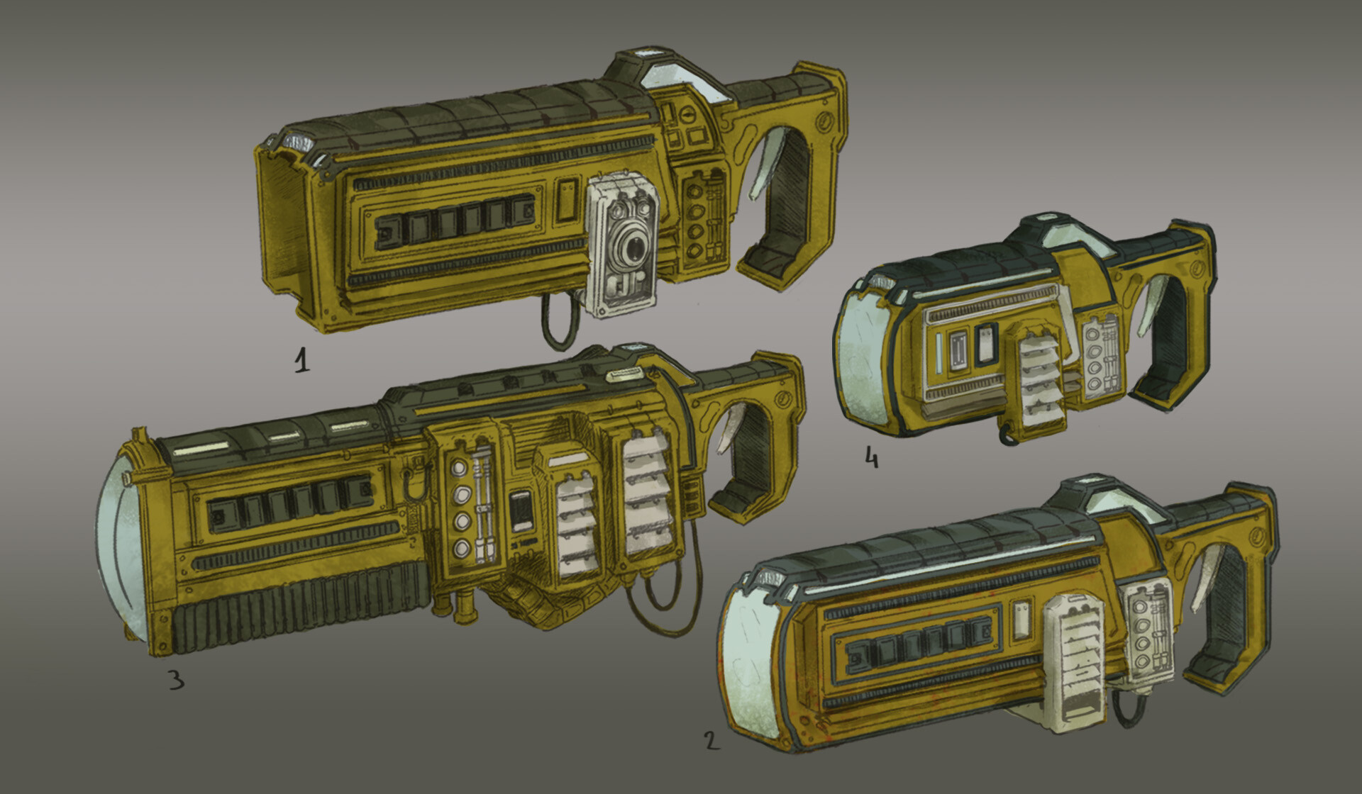 ArtStation - Futuristic Plasma Gun Concepts