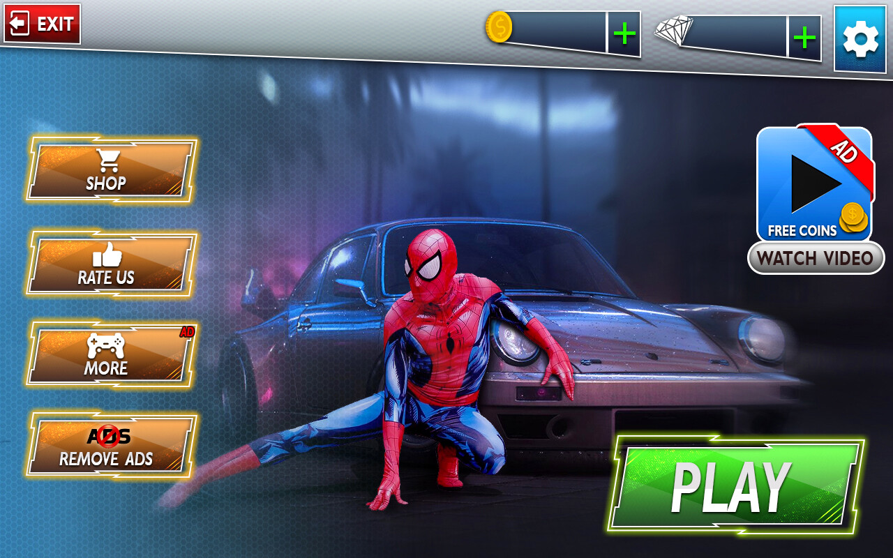 ArtStation - Rope Hero Spider Man Game GUI/UX