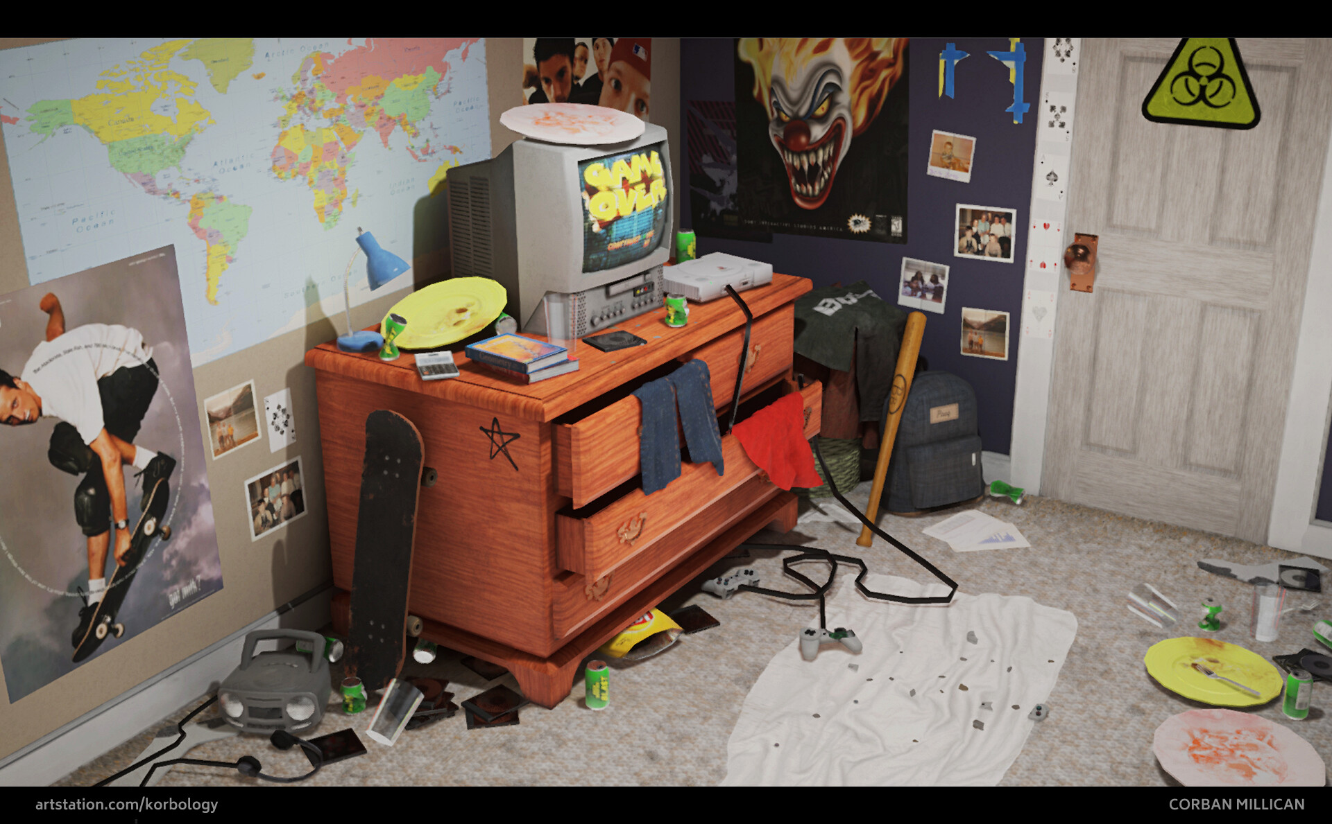ArtStation - Teenager's Bedroom 2004