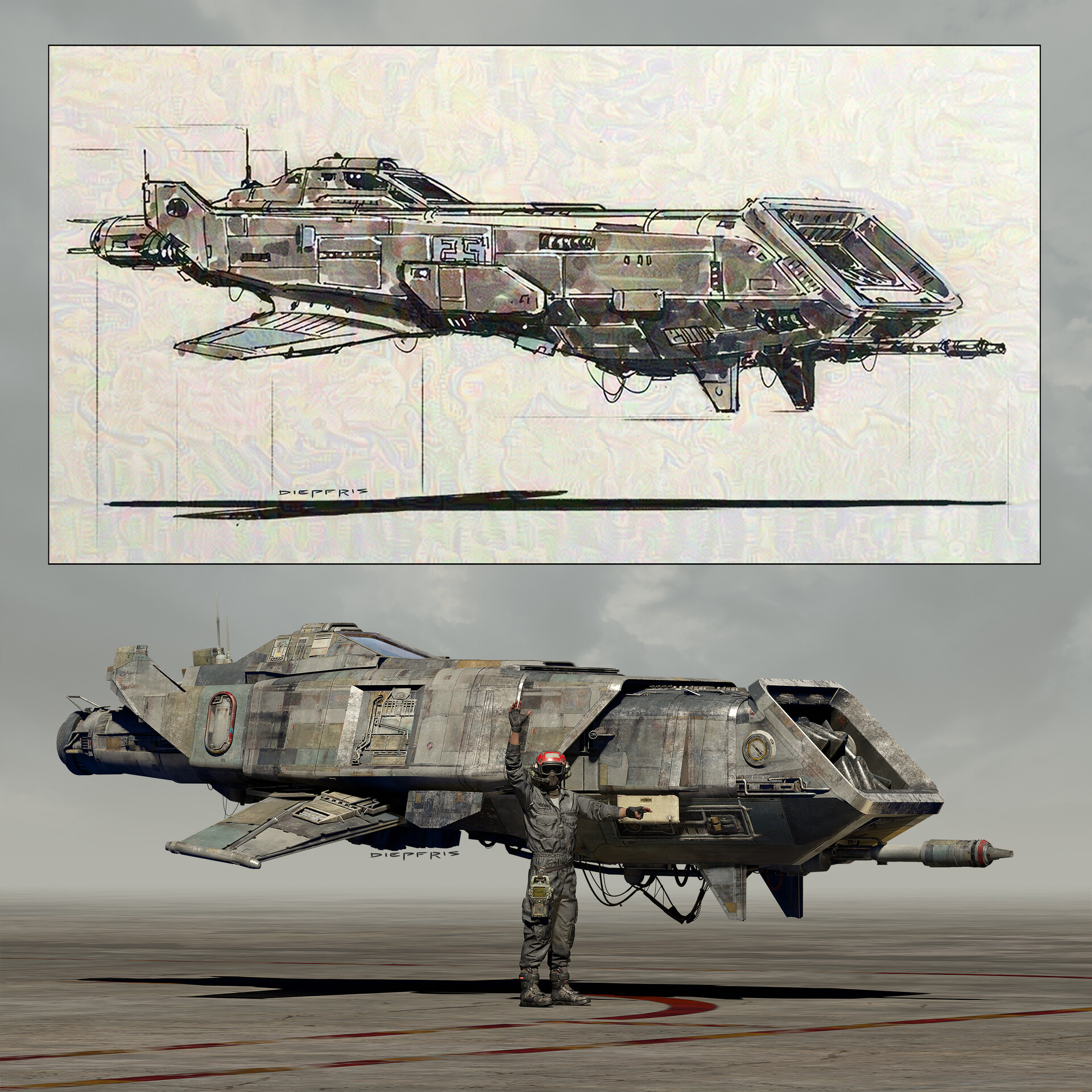 ArtStation - sketch to kitbash