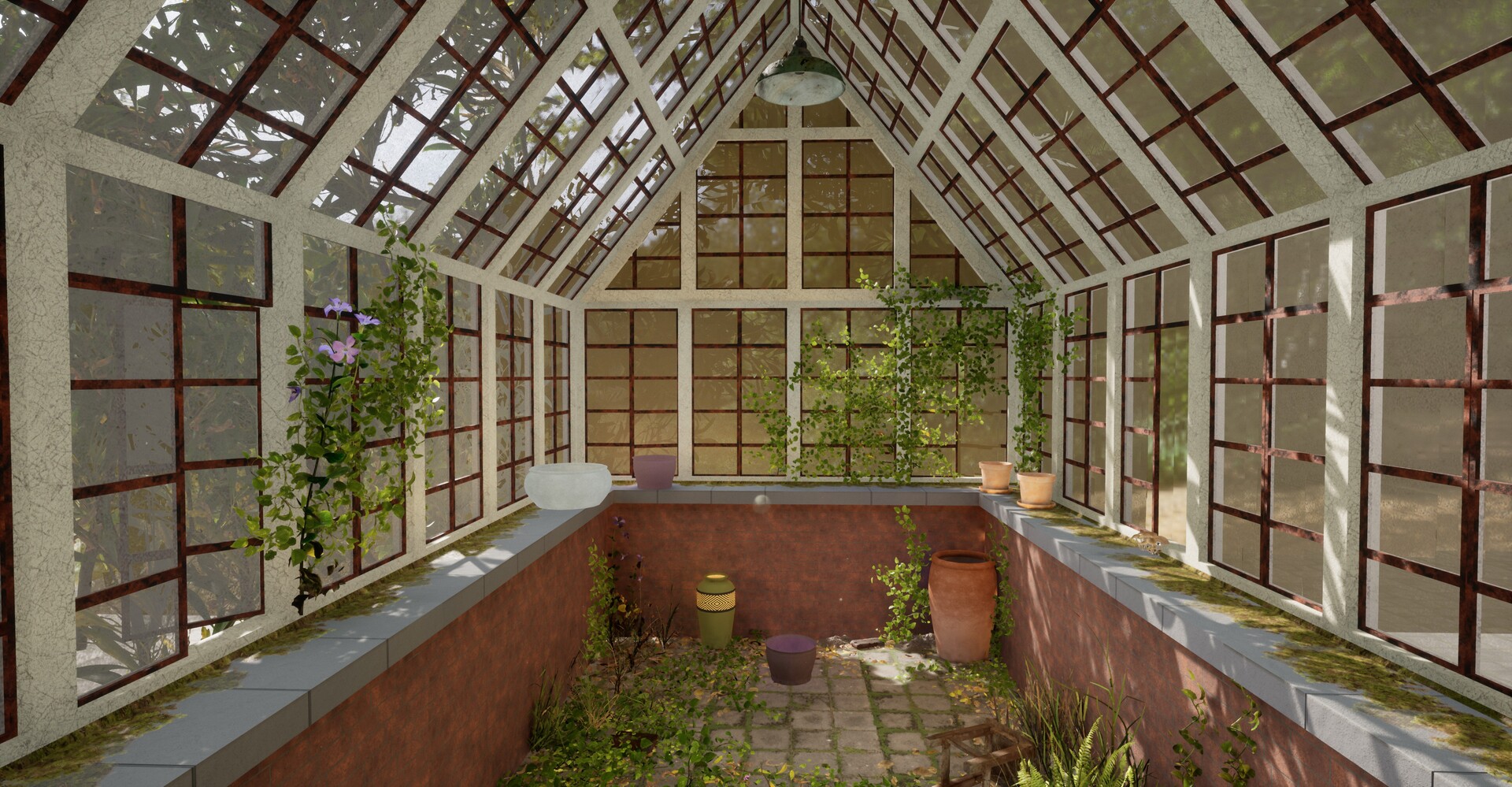 ArtStation - Overgrown Greenhouse Environment