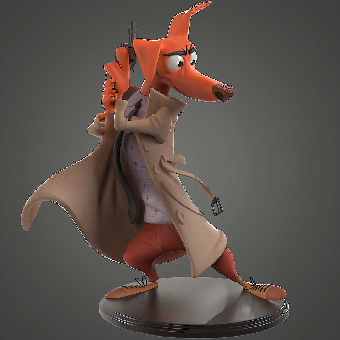 ArtStation - Detective Dog for printing