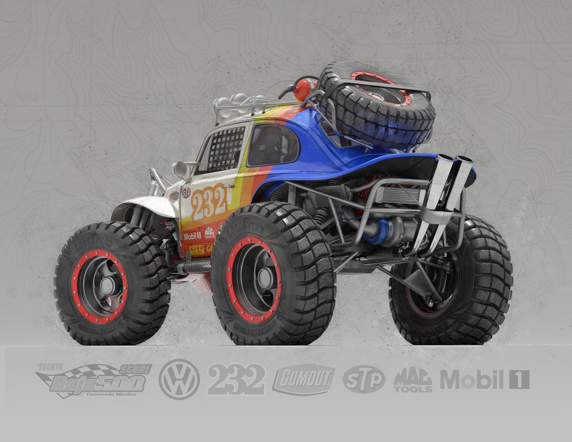 ArtStation - Volkswagen Beetle Baja 500