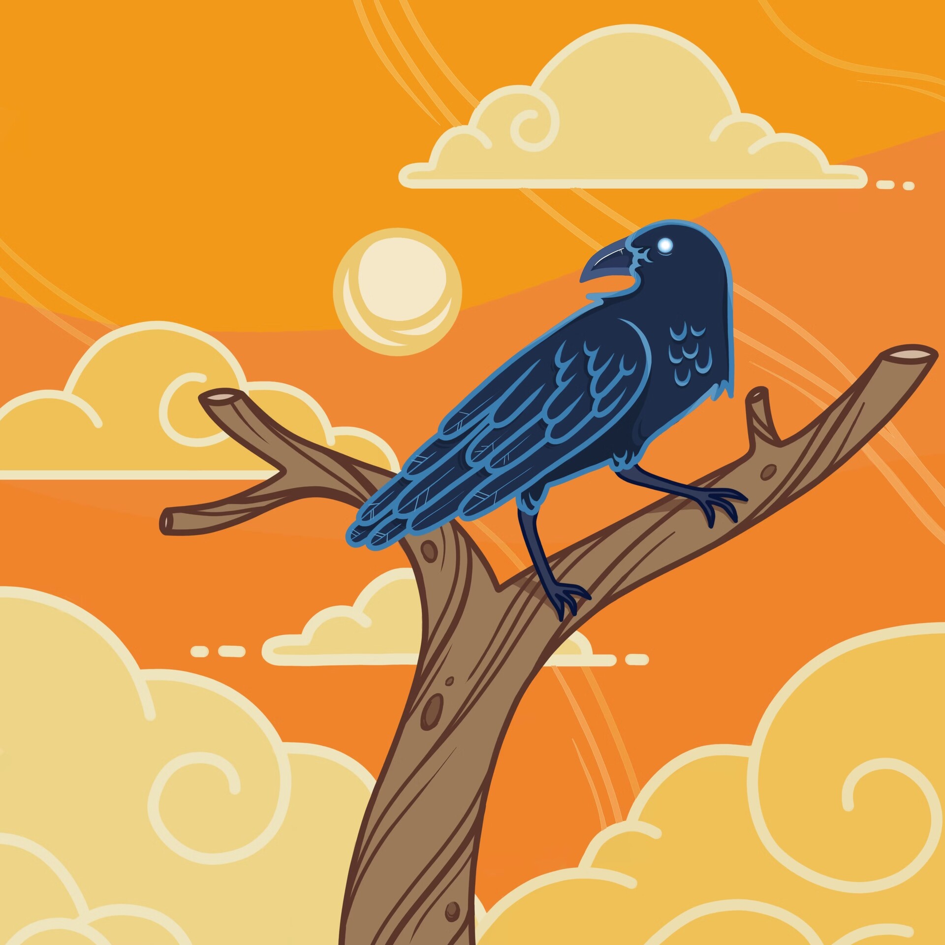 ArtStation - Crow Sunrise