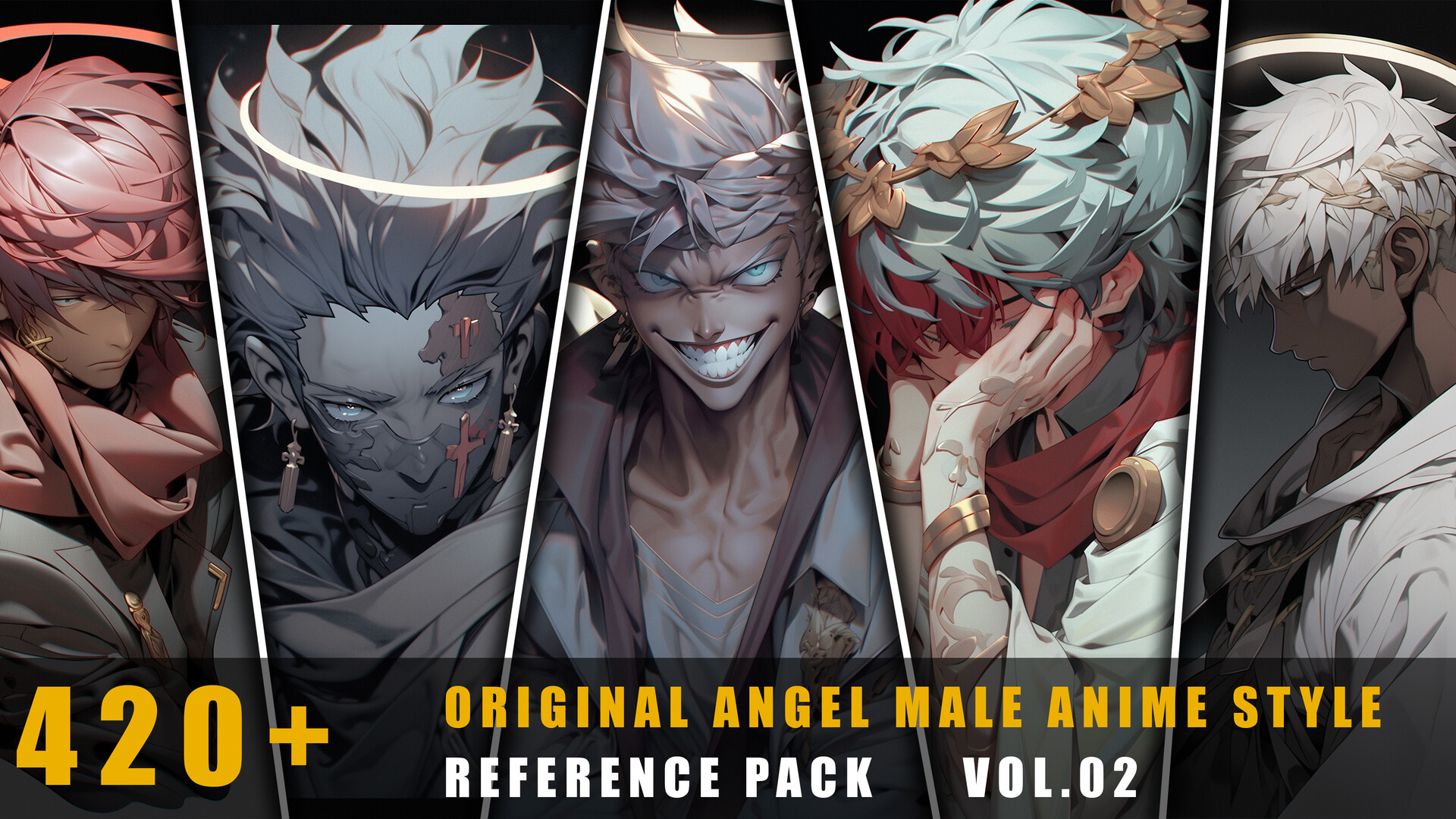 WaterLaw's Studio - 420+ Original Angel Male Anime Style - References ...