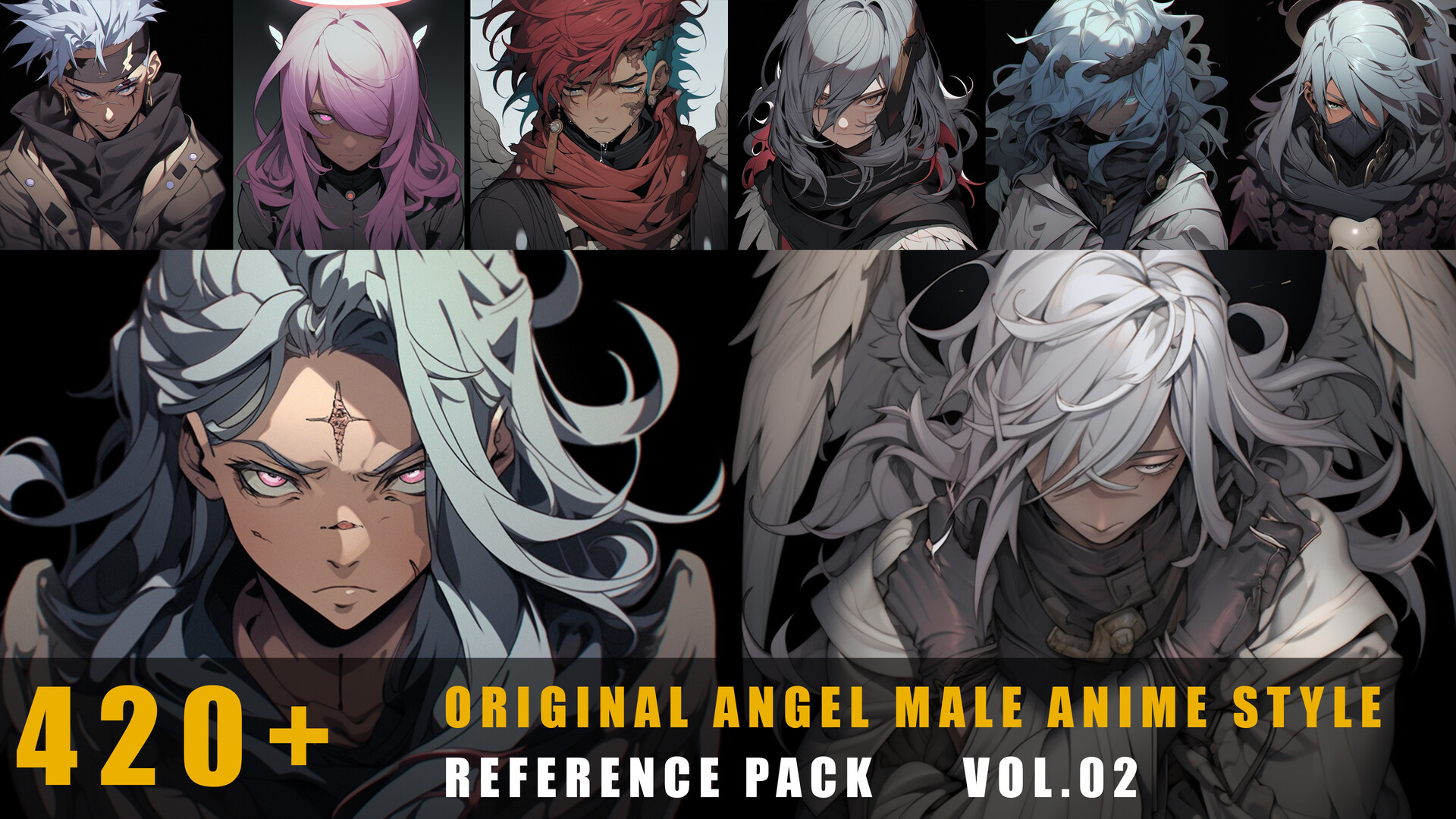 WaterLaw's Studio - 420+ Original Angel Male Anime Style - References ...