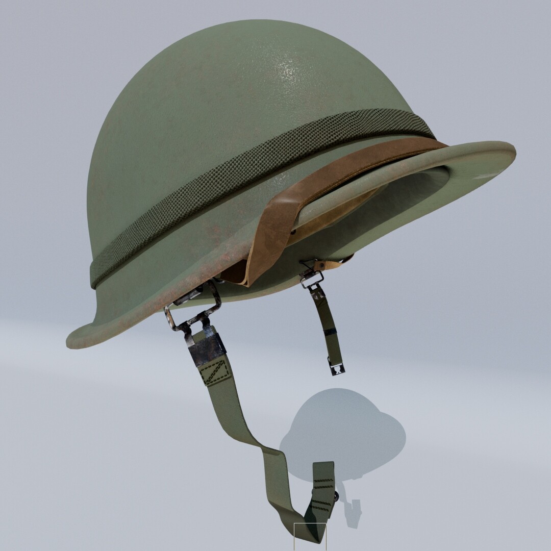 ArtStation - Vietnam era M1 Pot helmet.