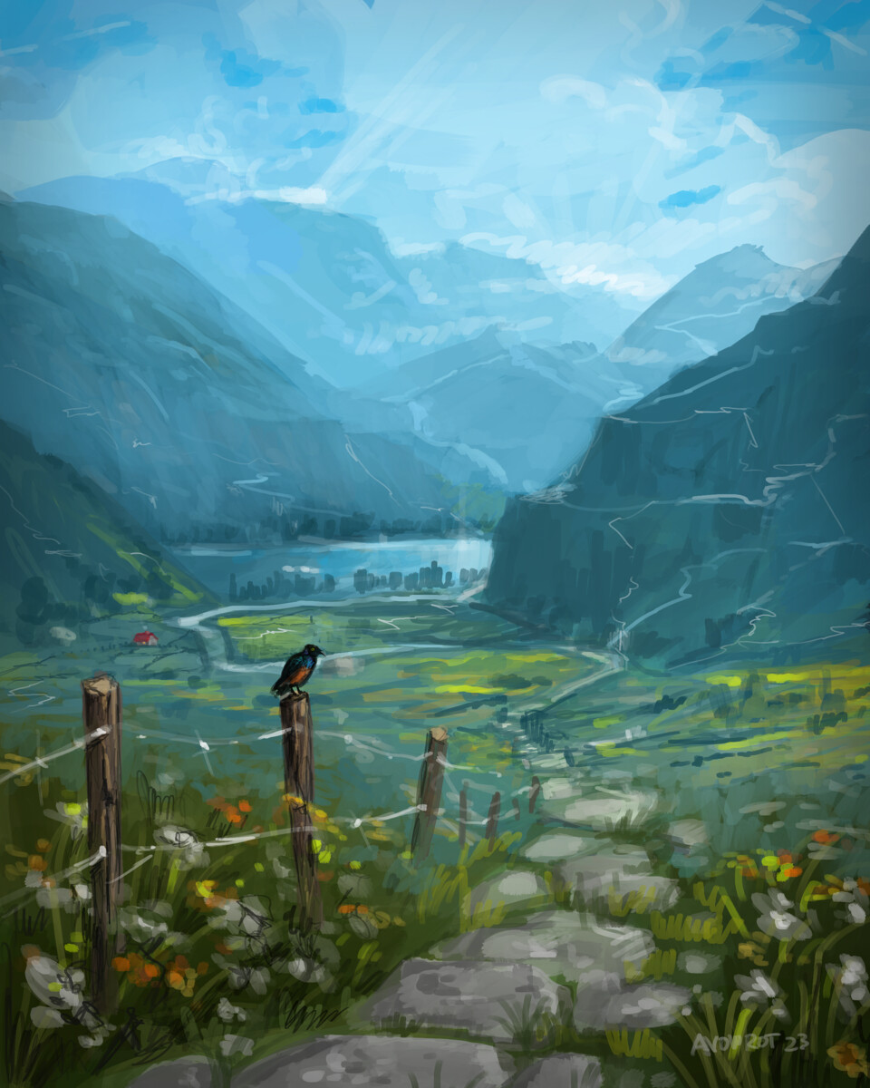 ArtStation - landscape painting