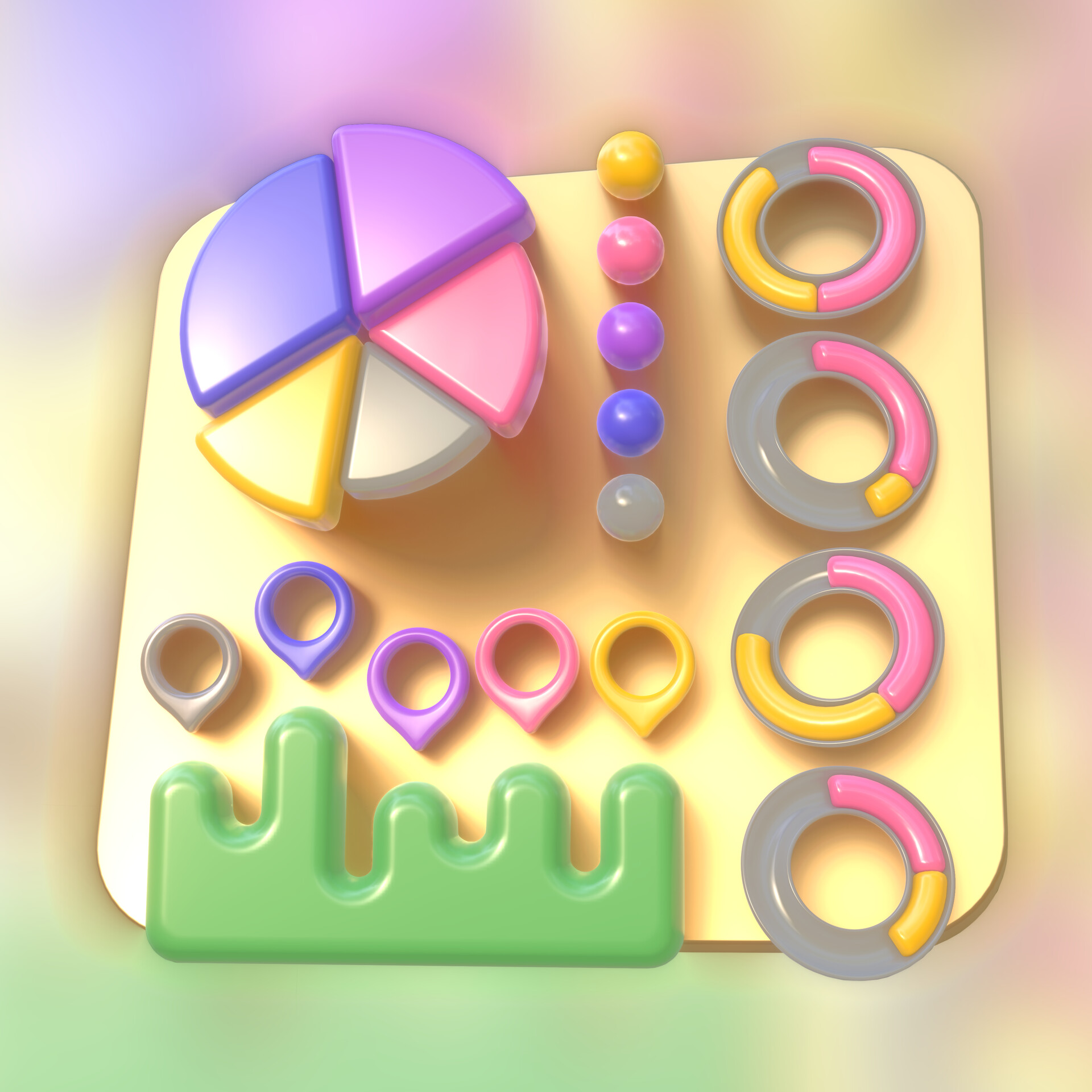 ArtStation - Stylized Floating Graphs