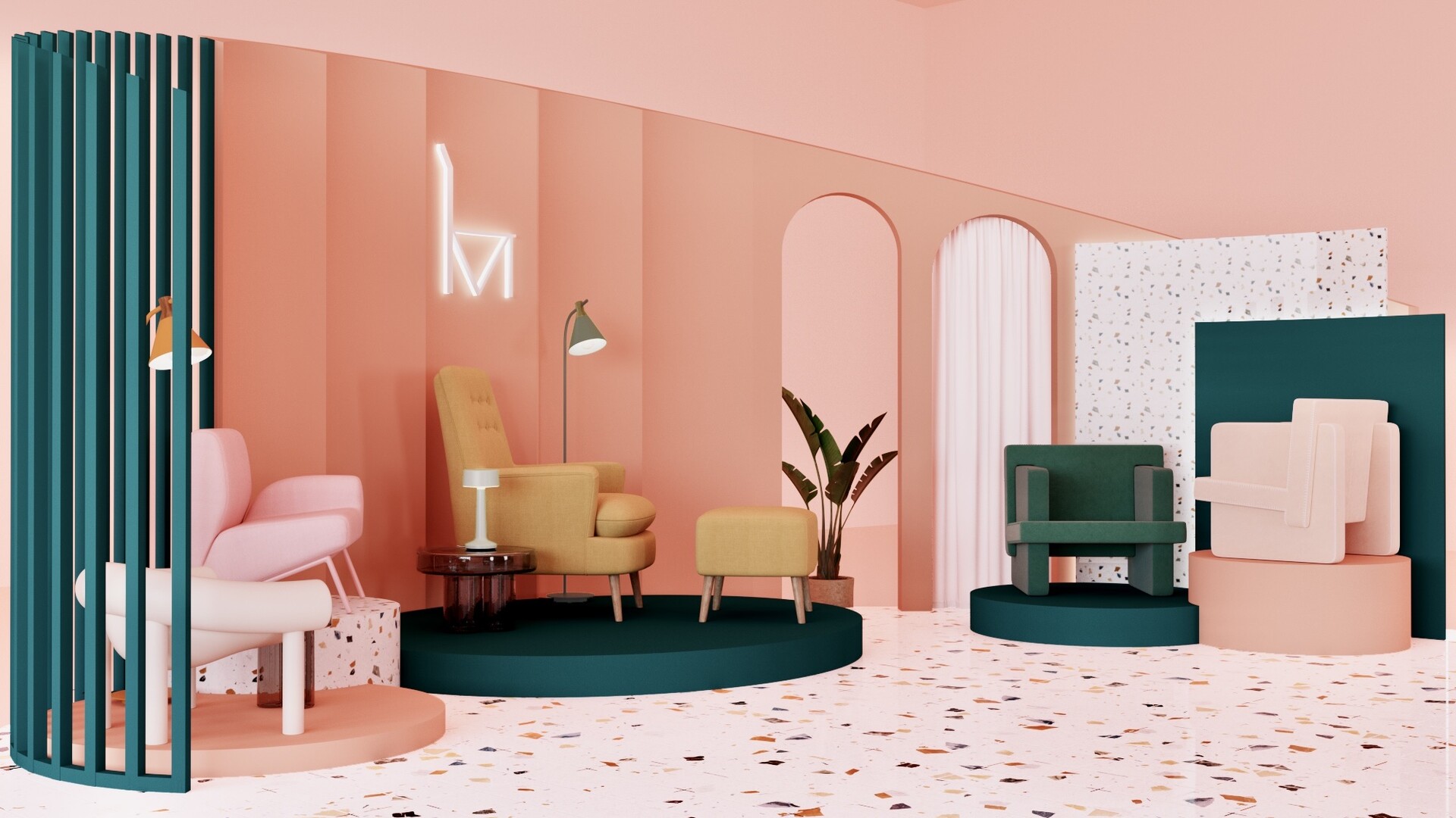 ArtStation - Art deco furniture booth