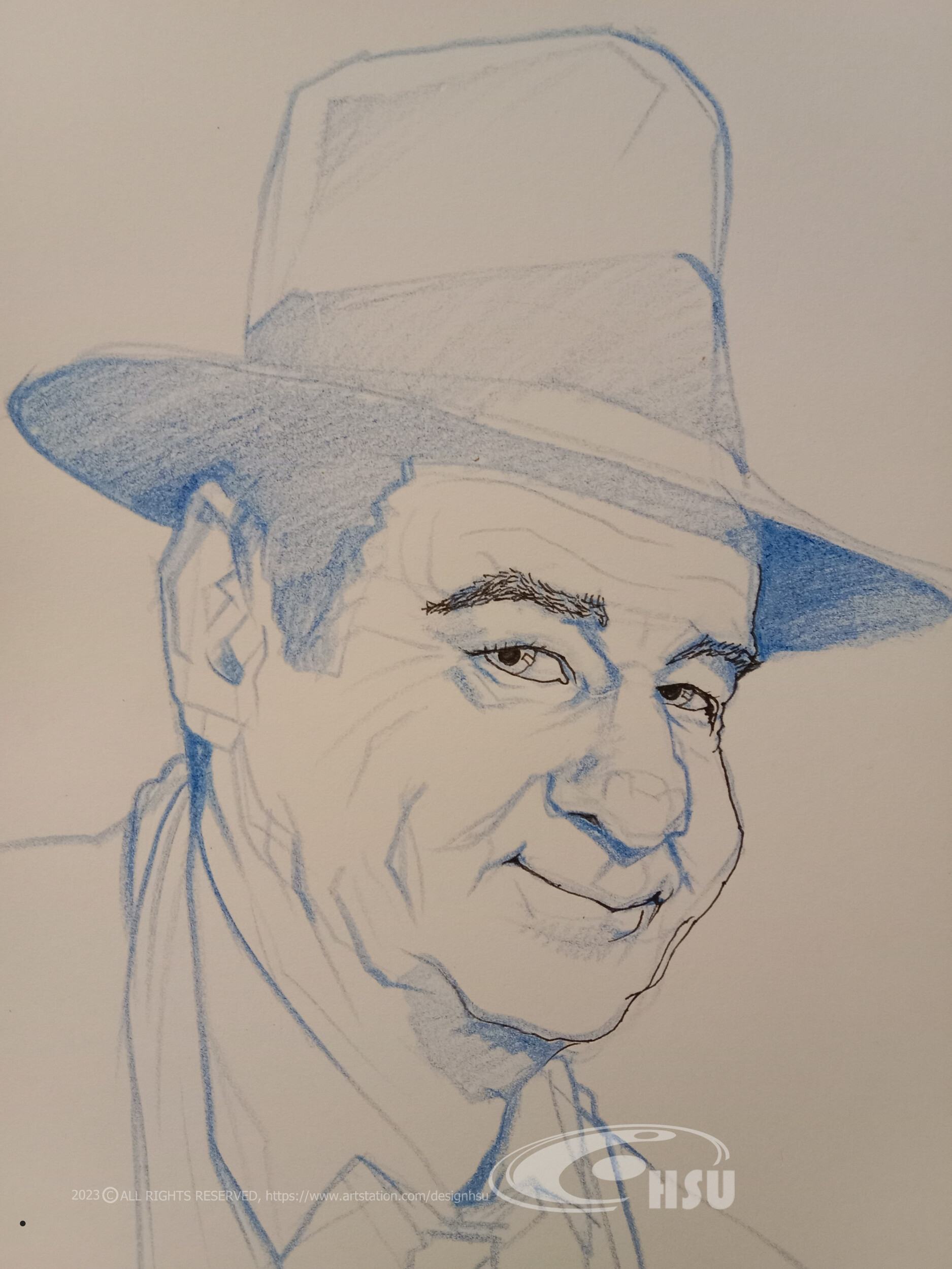 ArtStation - Walter Mathau Portrait