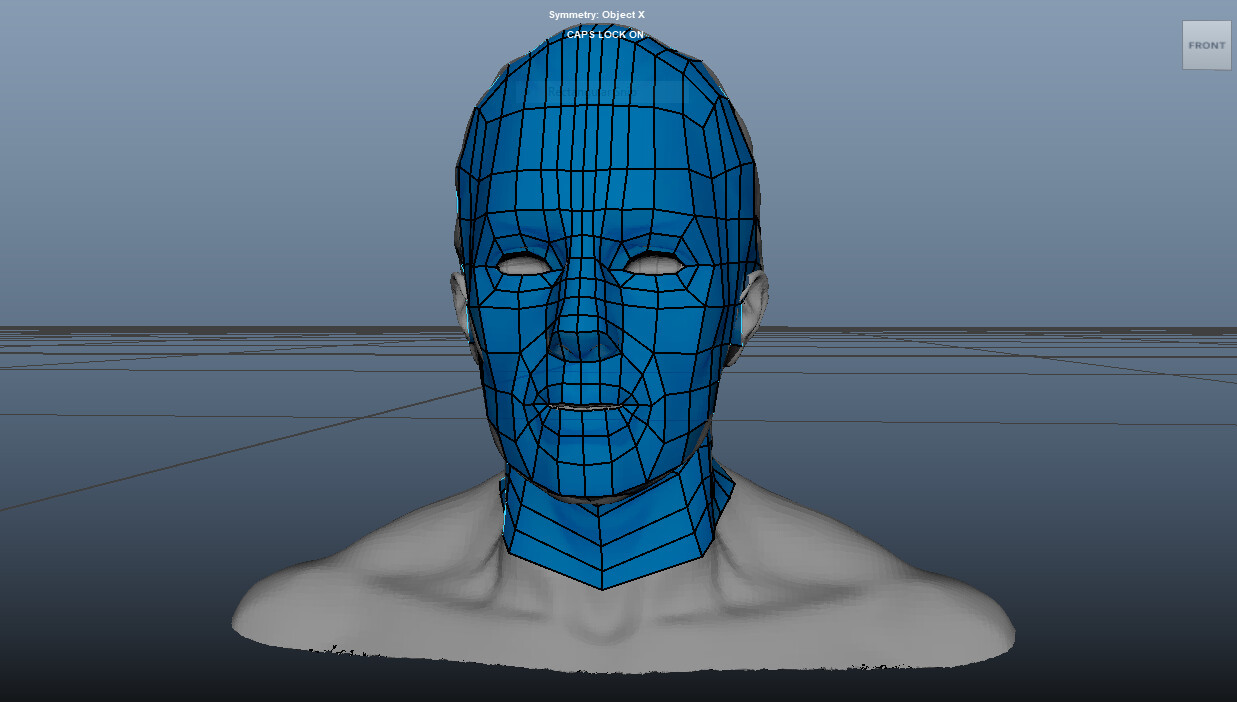 ArtStation - Man head Retopology