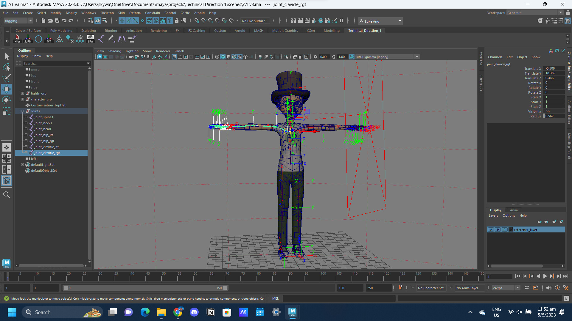 ArtStation - Rigging of Human Character (Joints)