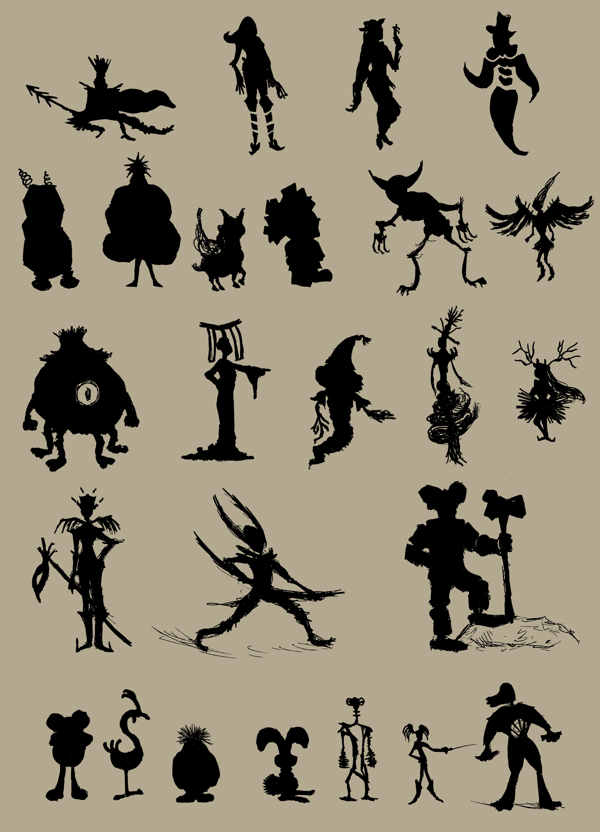ArtStation - silhouettes for characters