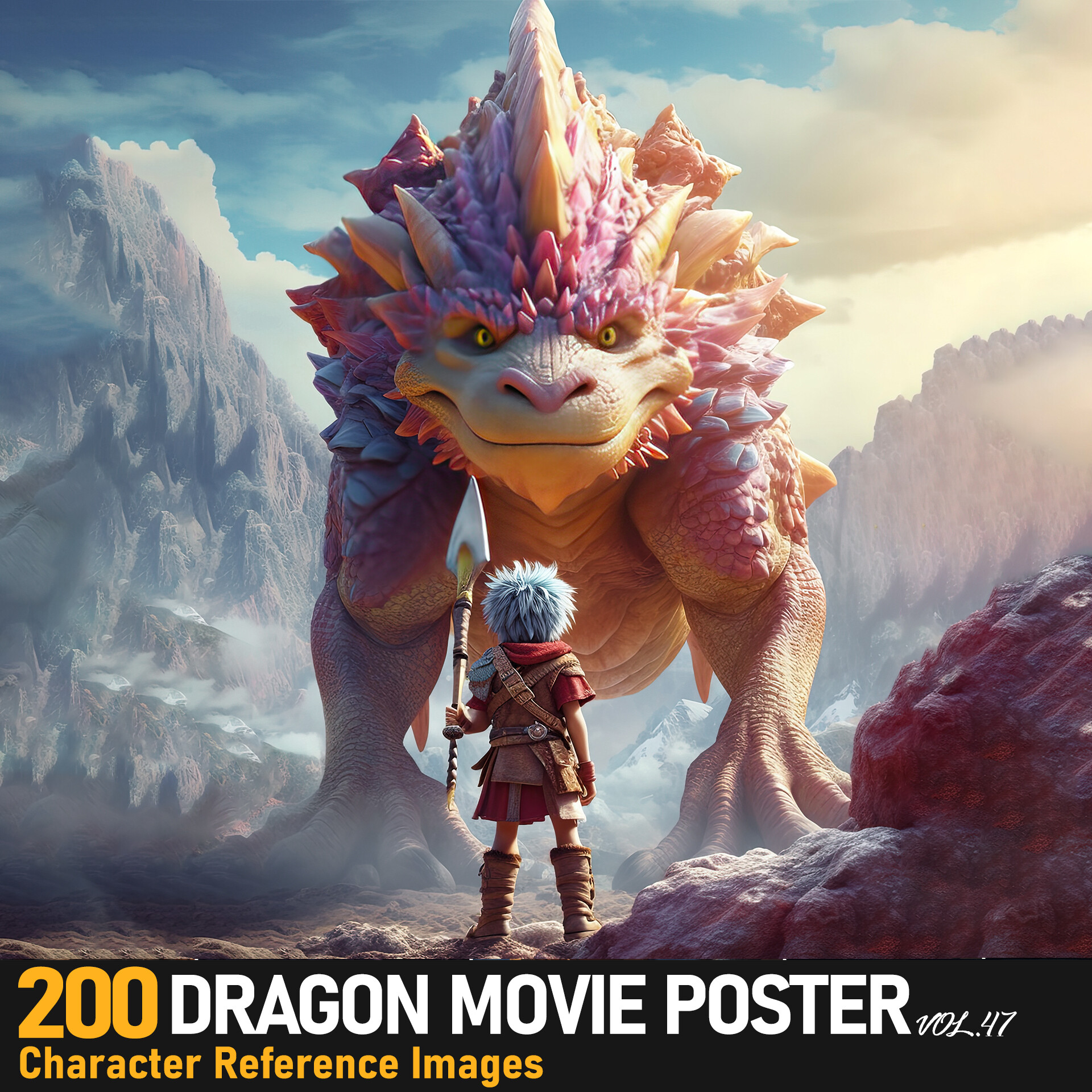 ArtStation - Dragon Movie Poster VOL.47|4K Reference Images