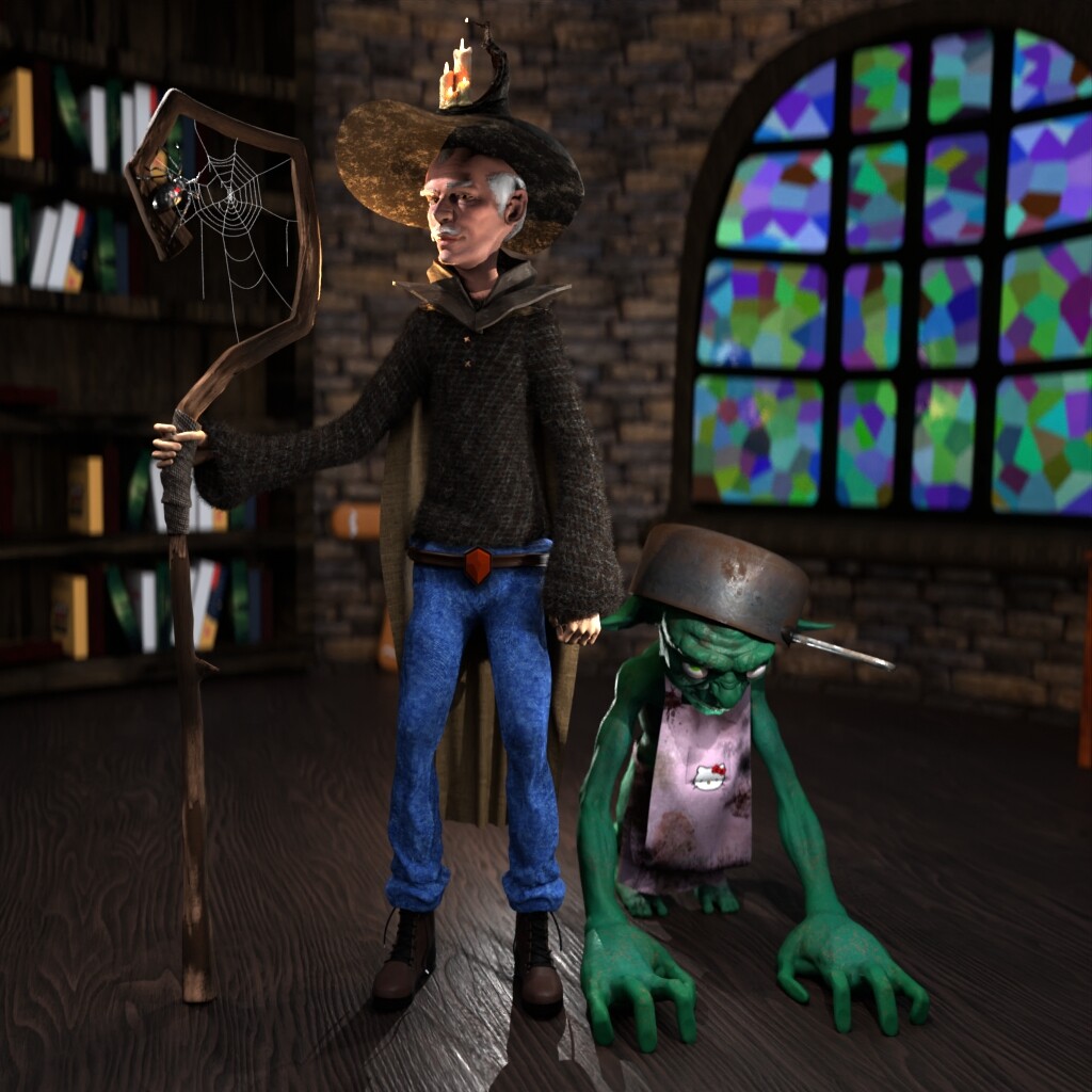 ArtStation - goblin and wizard