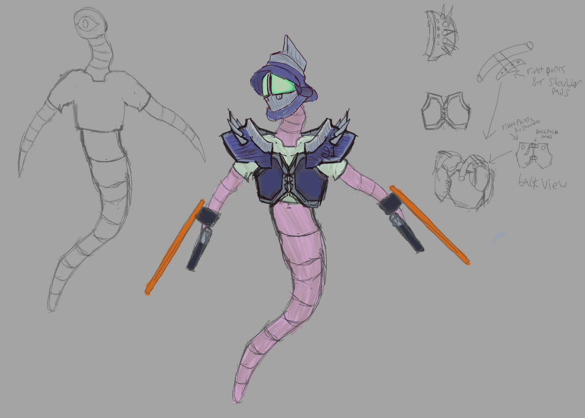 ArtStation - Worm Punk Player Concept Art