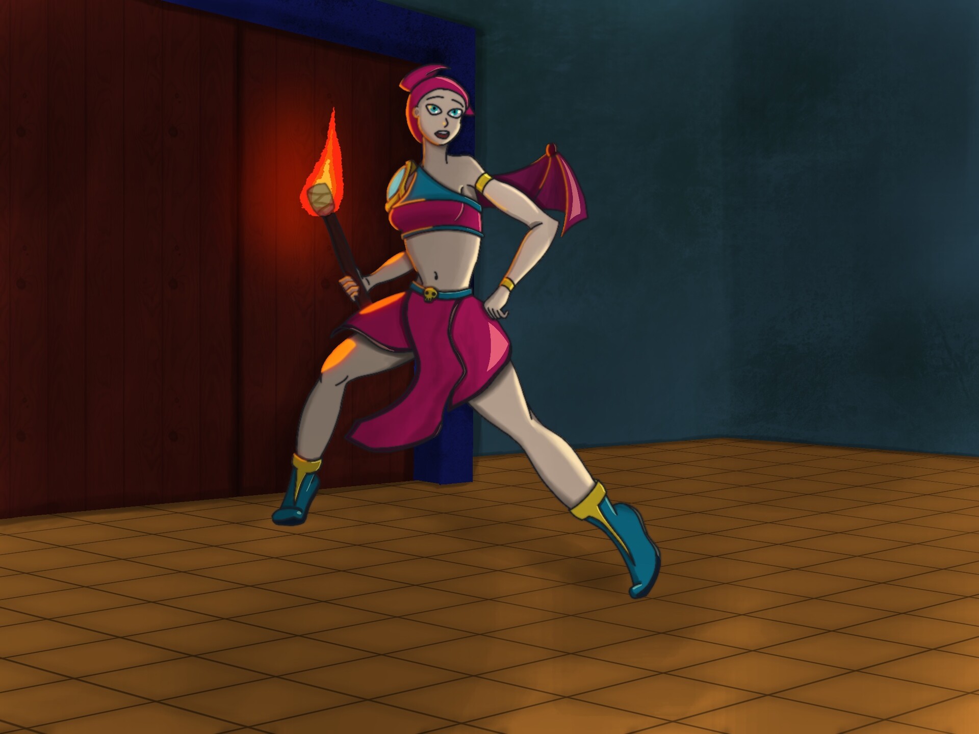 ArtStation - Blaze in ruins