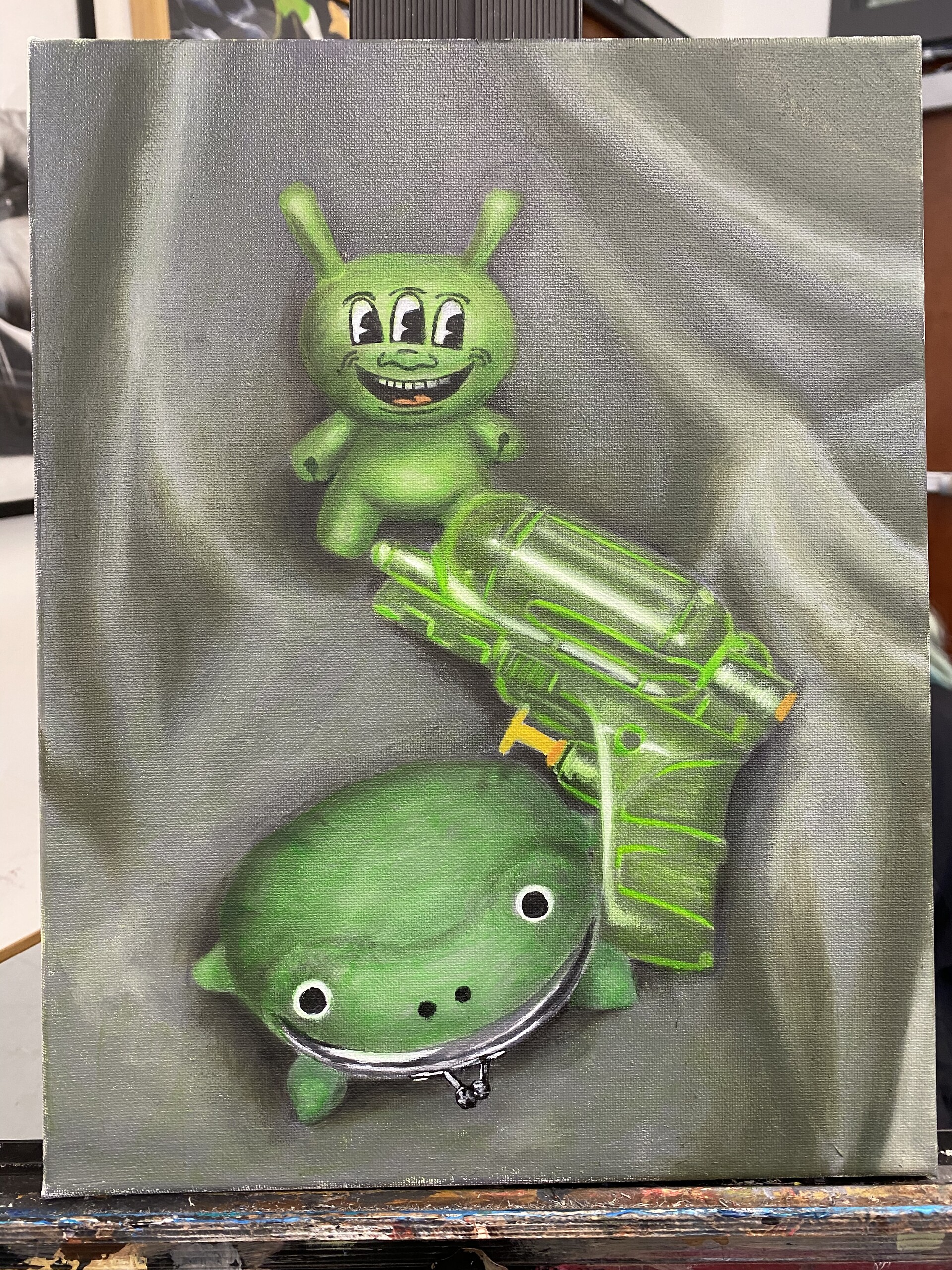 ArtStation - Green toys still life