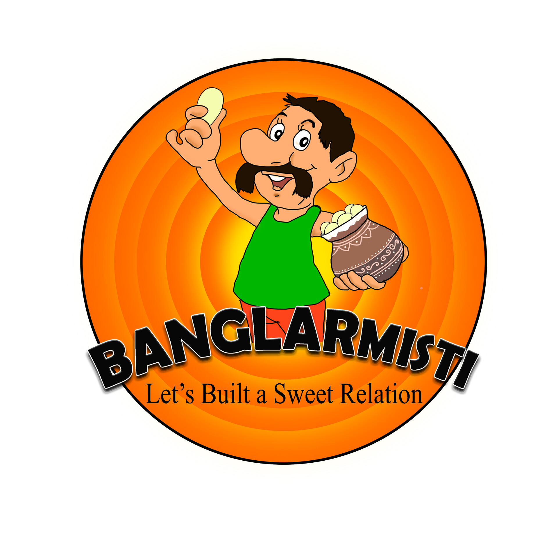 ArtStation - BANGLAR MISTI LOGO WITH CHARACTER