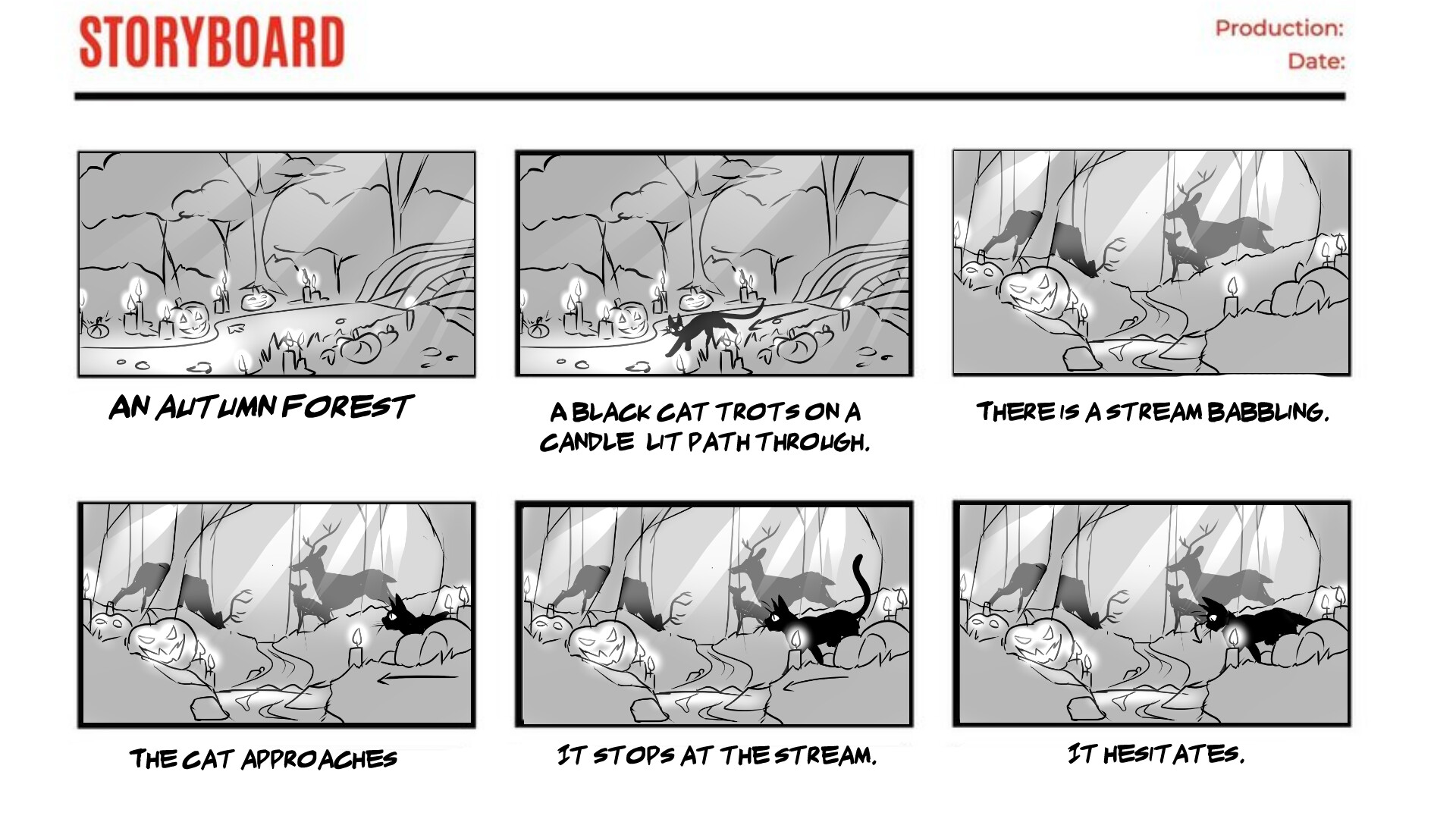 ArtStation - Mini Storyboard: The Cat and the Witch