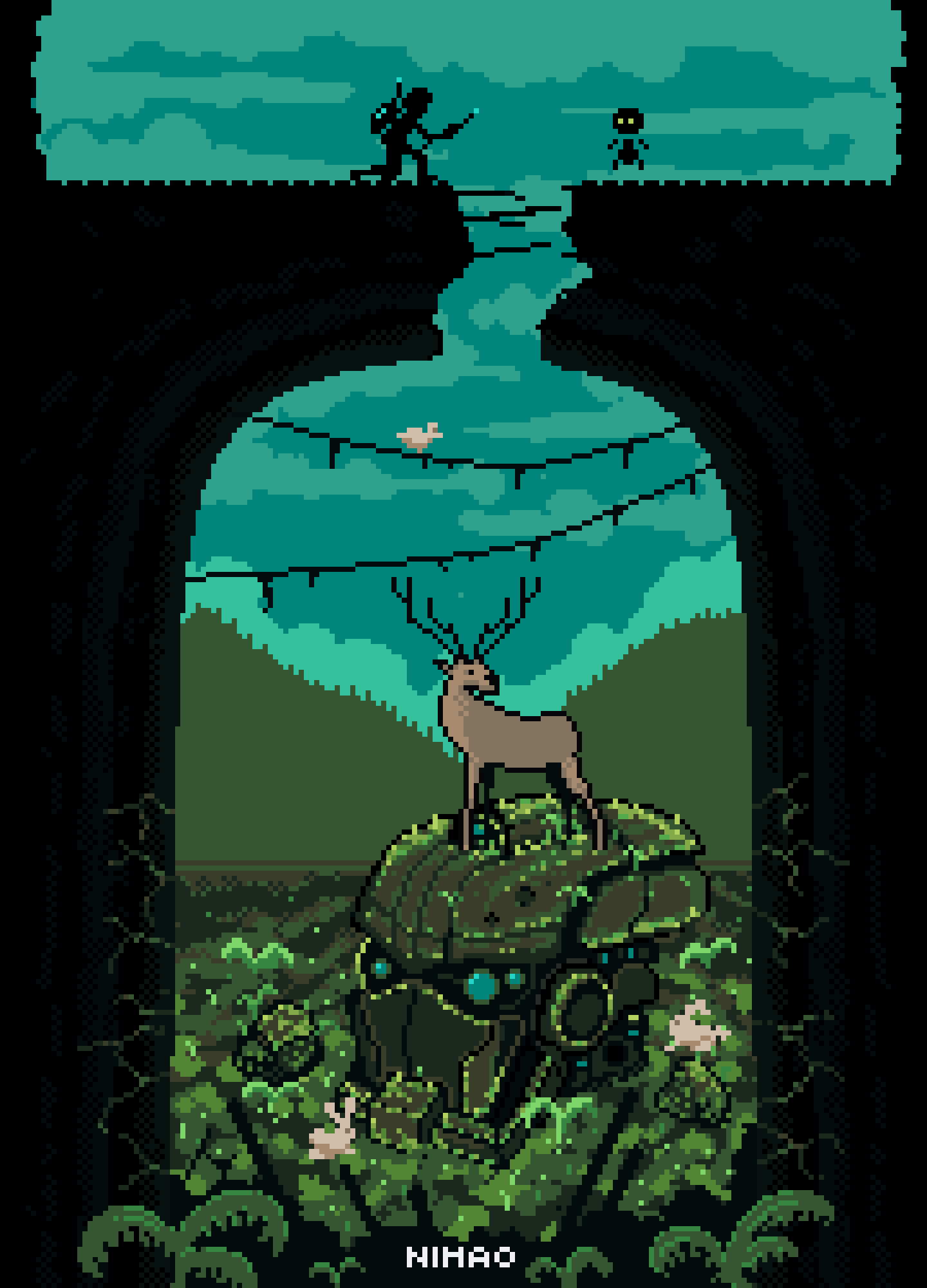 broken bridge pixel art