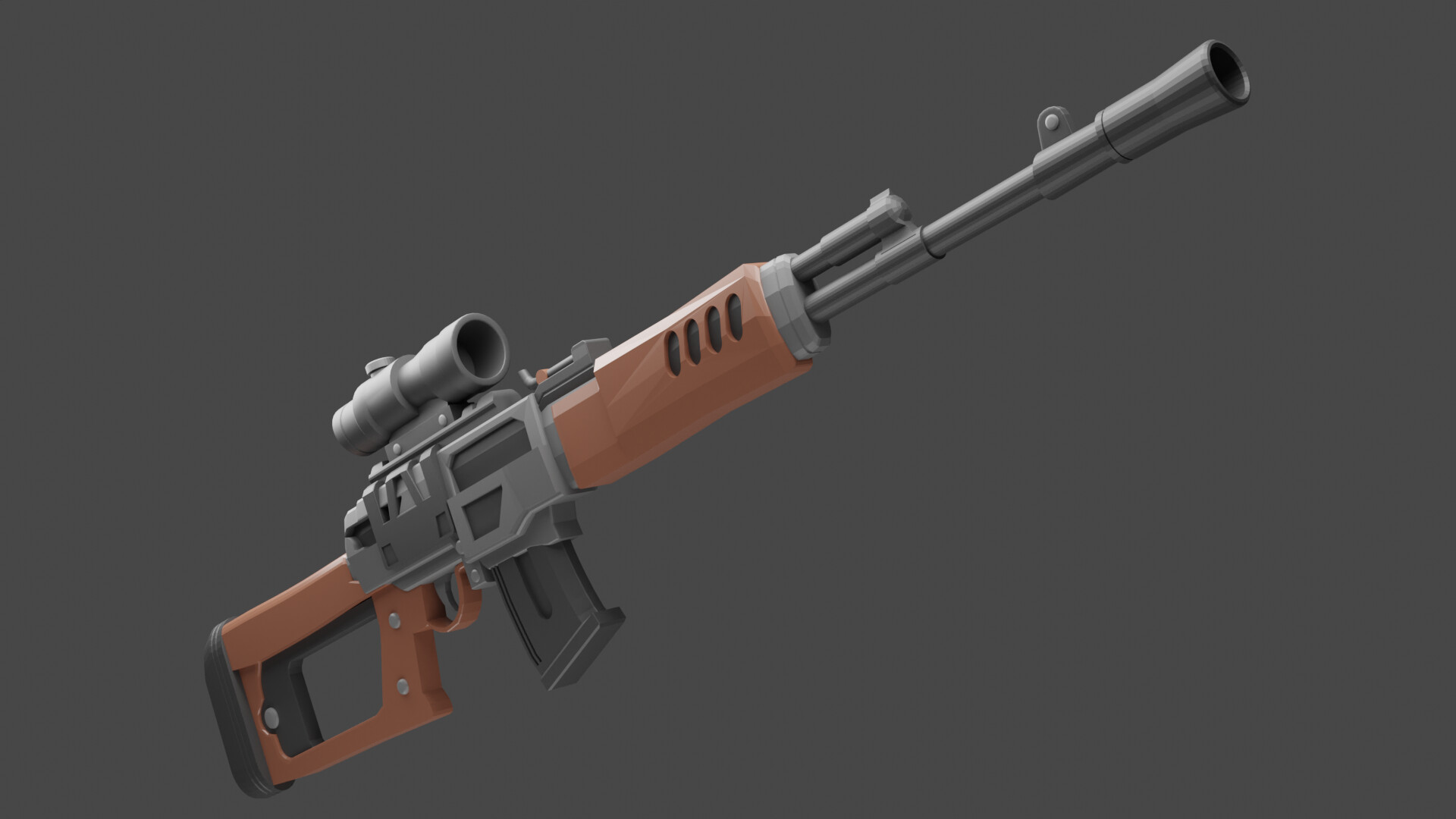 ArtStation - Low Poly "Cobra DMR" Inspired Gun