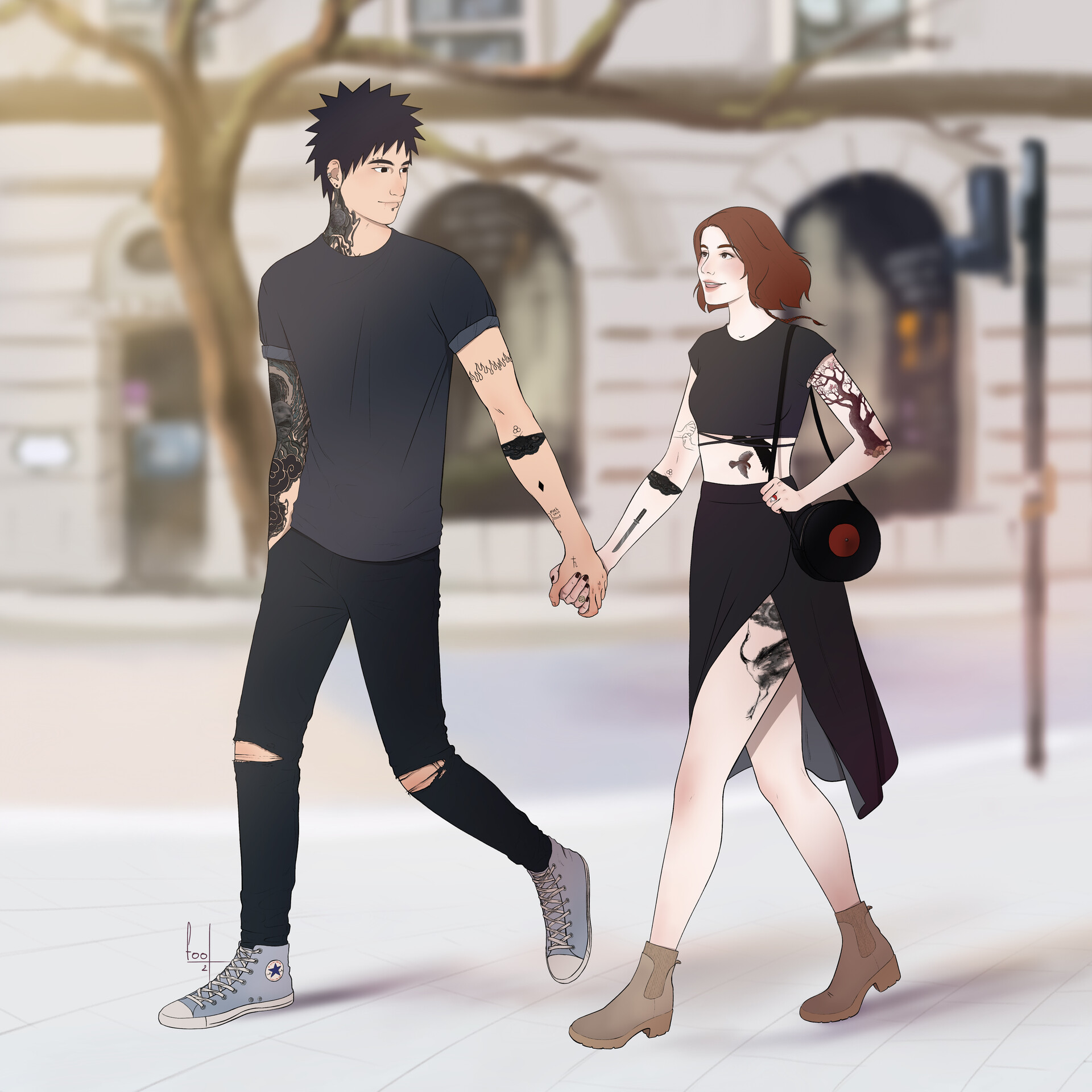 ArtStation - Couple on a date - commission