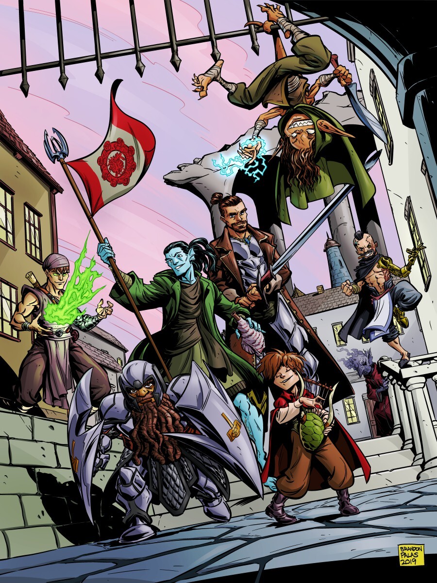 ArtStation - Pathfinder Party in the City of Monuments